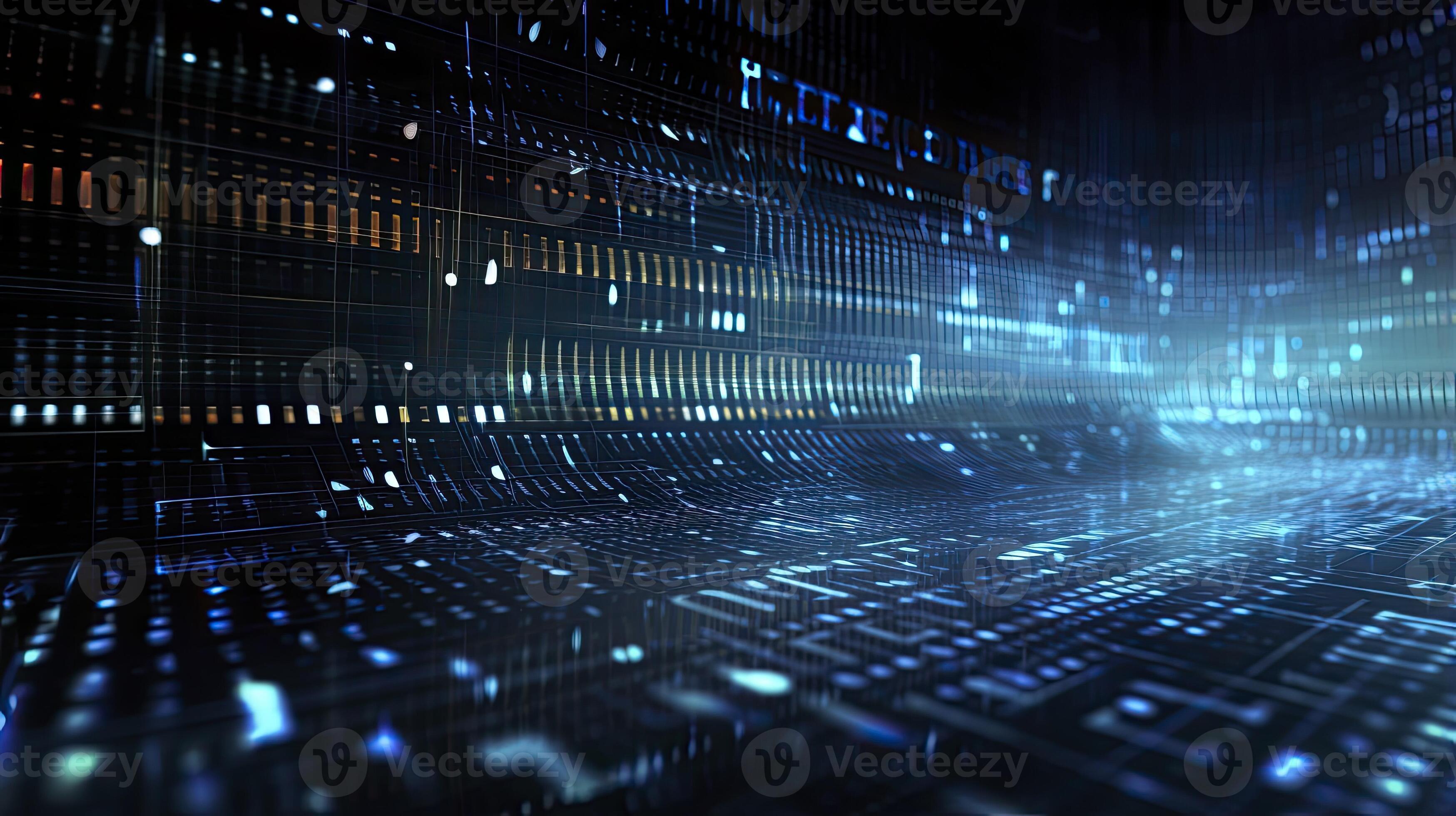 AI generated An abstract digital background with binary code and AI ...