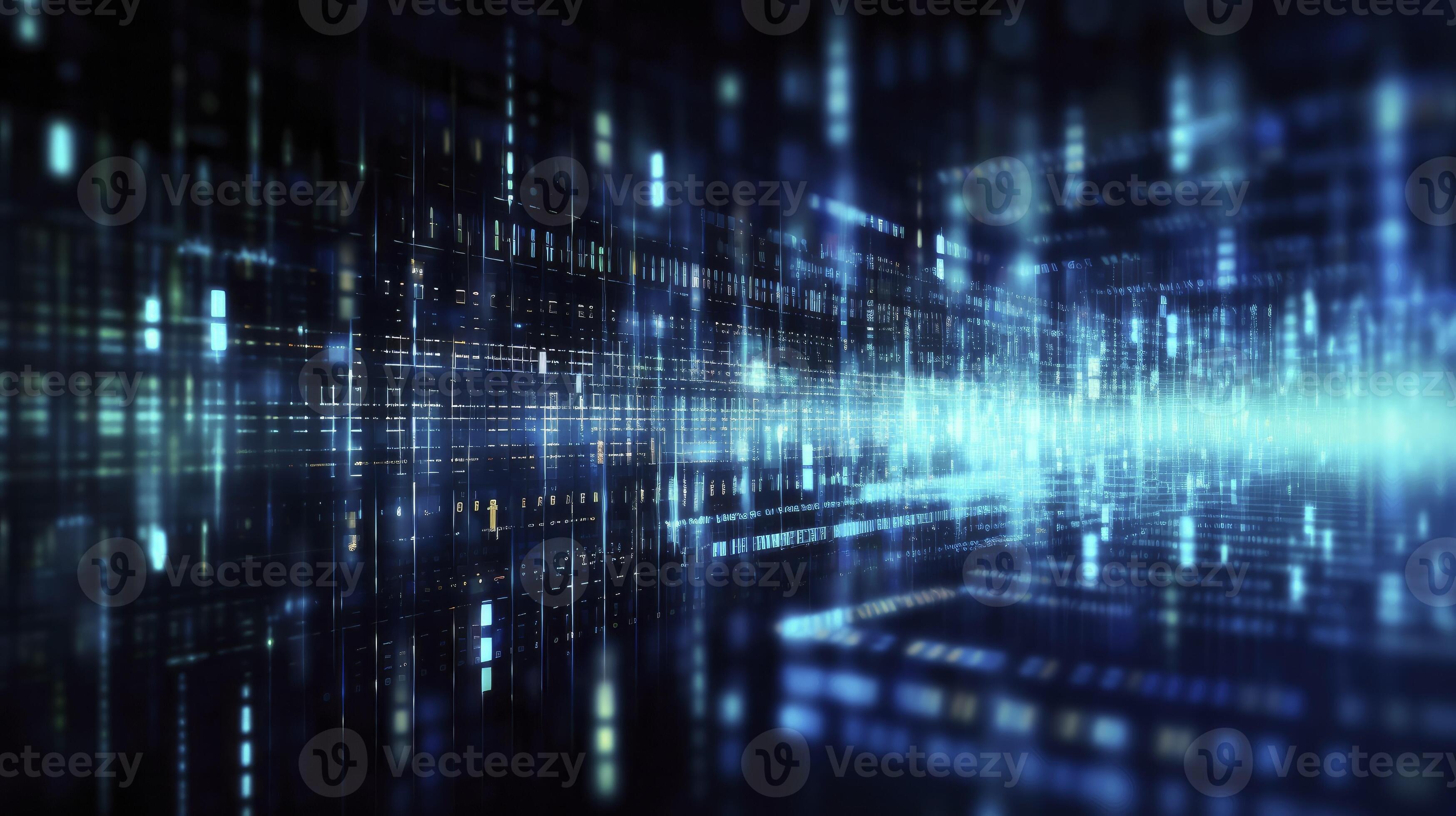 AI generated An abstract digital background with binary code and AI ...