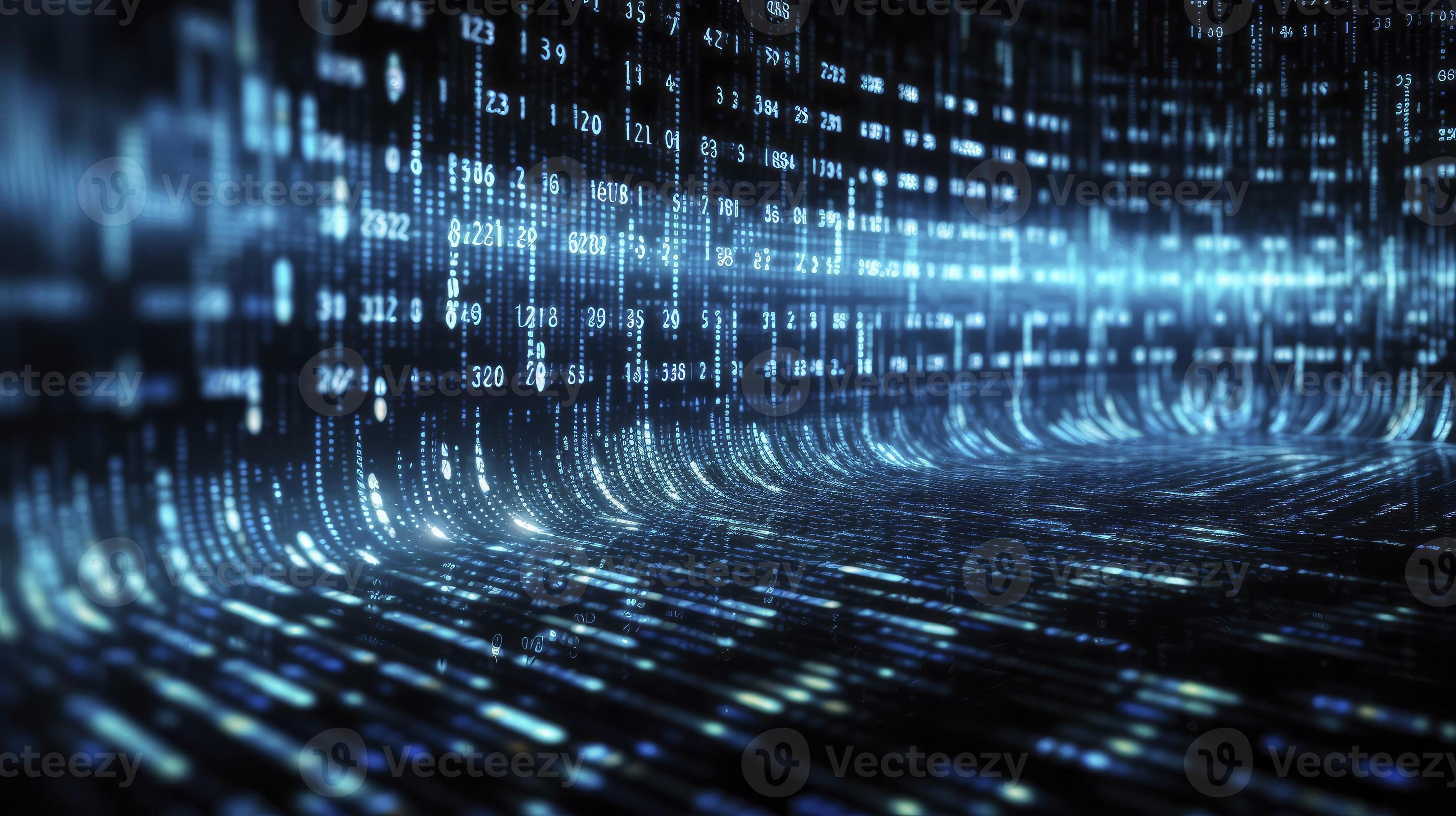 AI generated An abstract digital background with binary code and AI ...