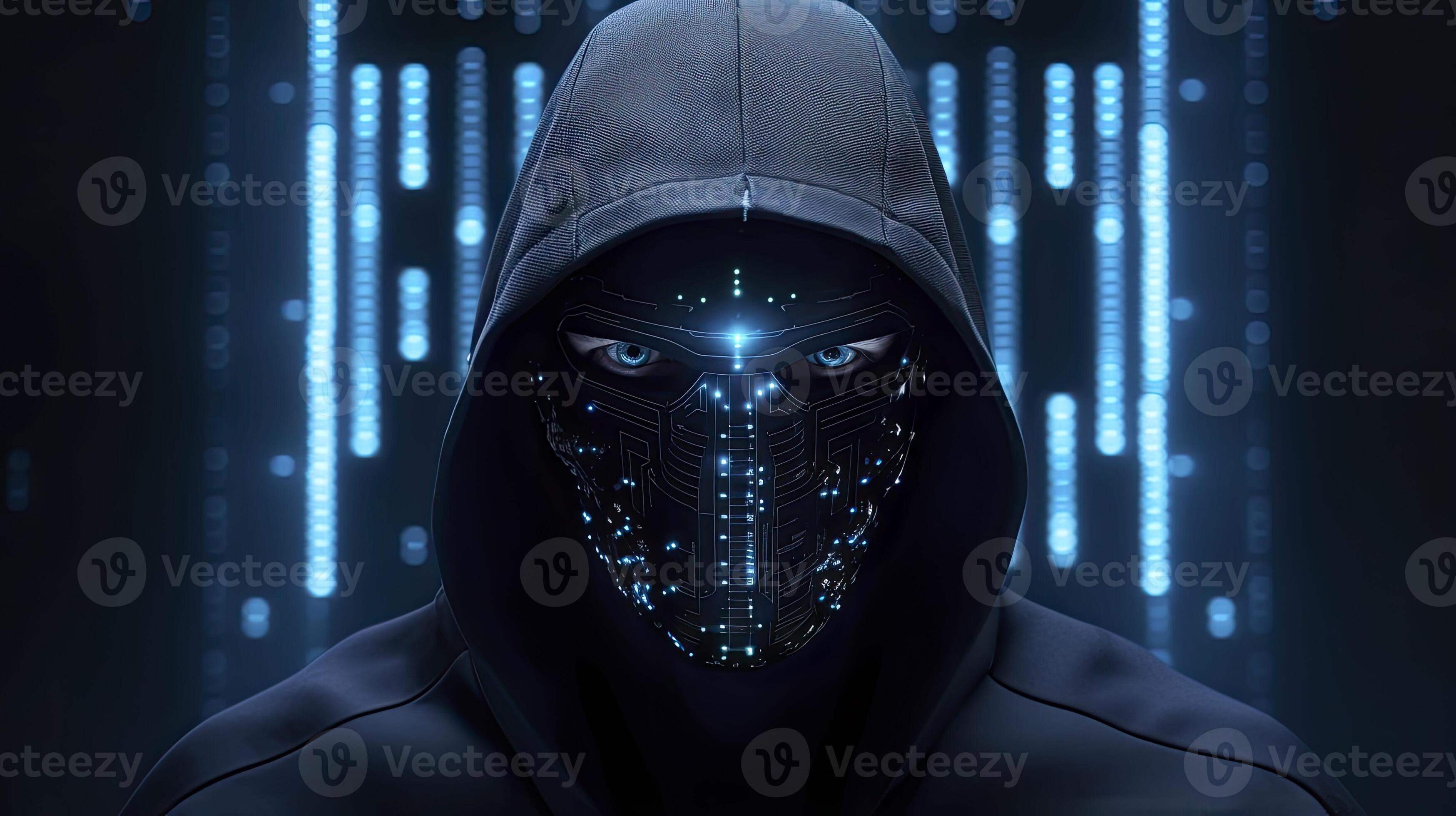 Ai Generated Binary Intrigue Anonymous Robotic Hacker Concept Of Hacking Ai Generated