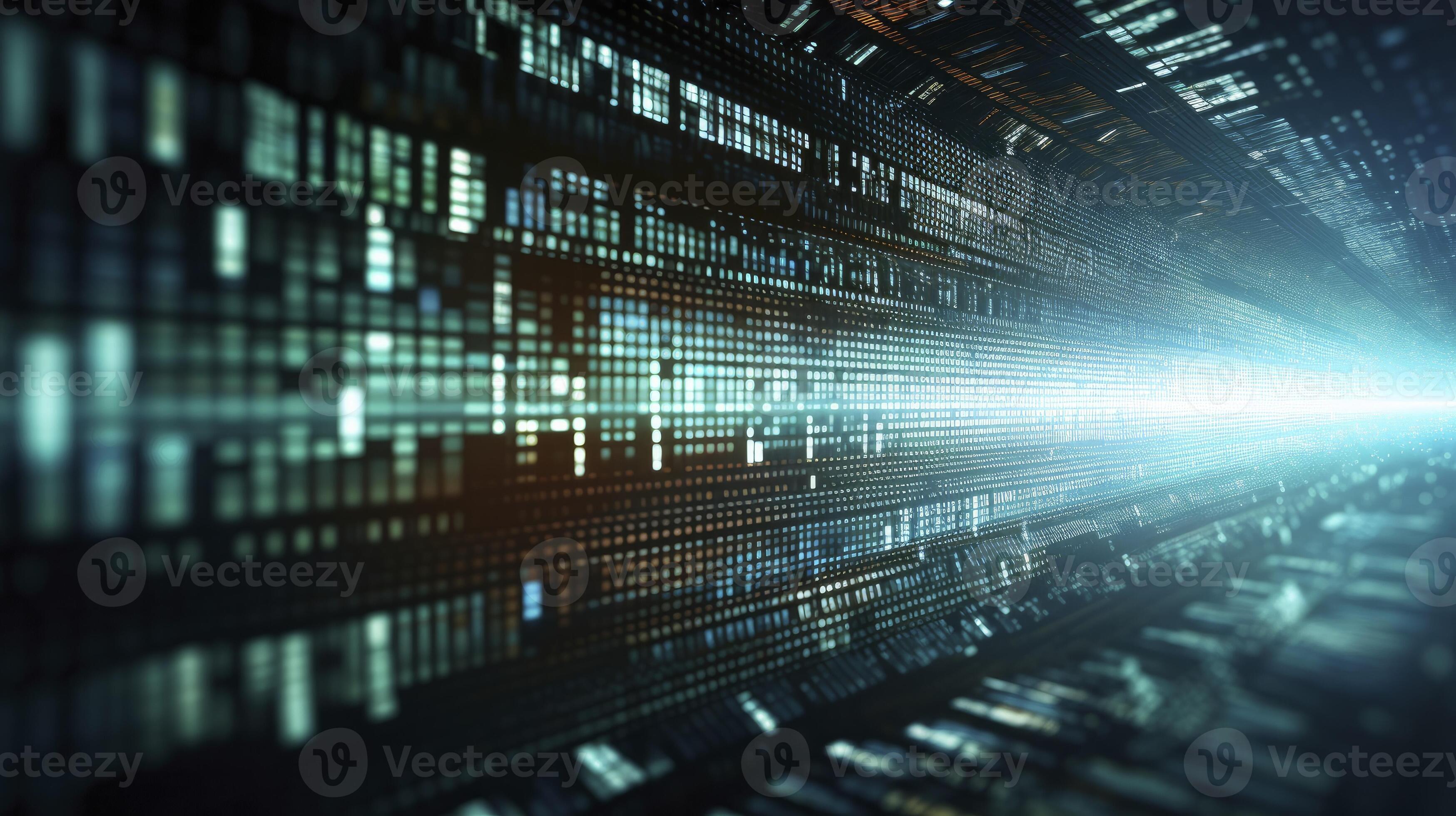 AI generated An abstract digital background with binary code and AI ...