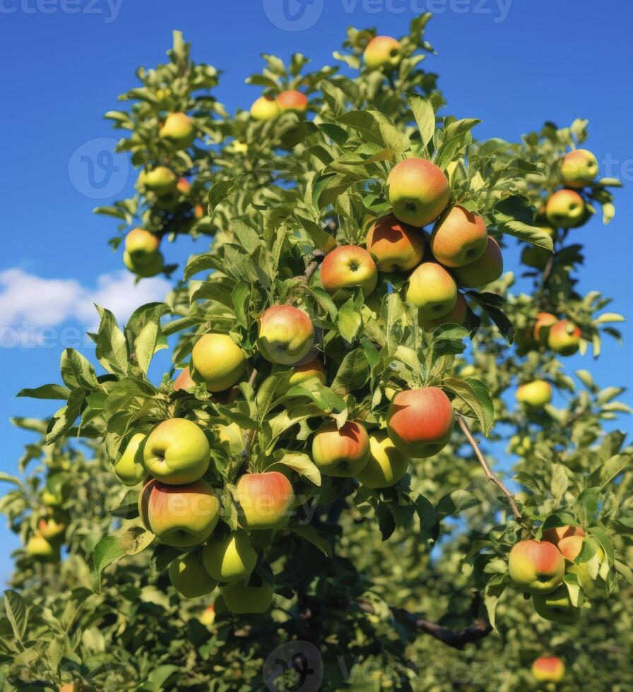 AI generated A beautiful green apple tree. AI Generated 35968999 Stock ...