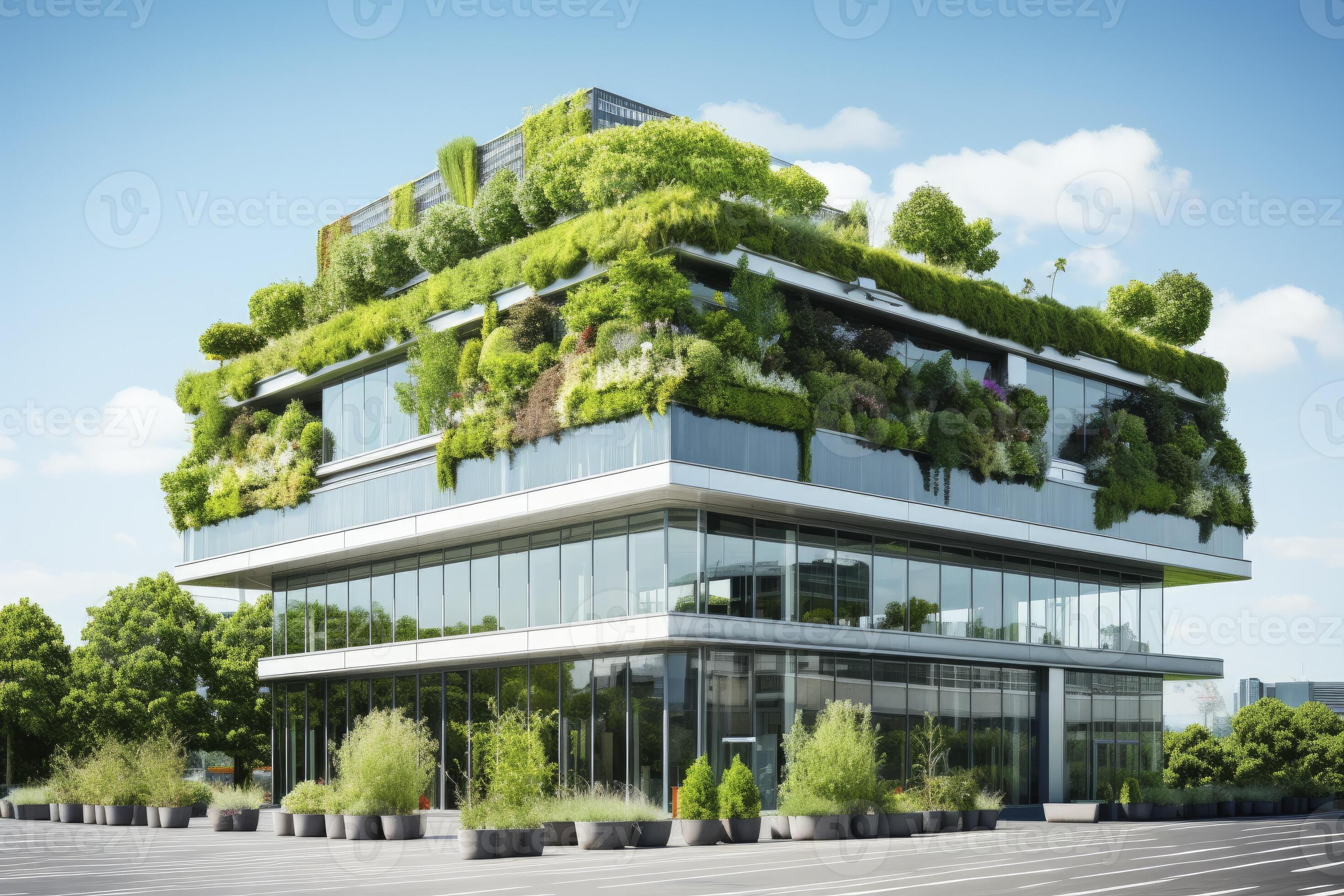 AI generated Office building with green environment. AI Generated ...