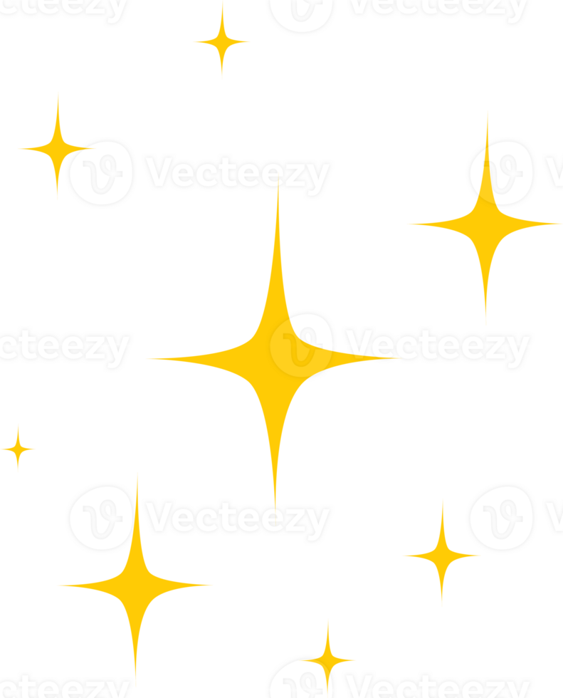 stars yellow glitter sparkling shining flat design for decoration ...