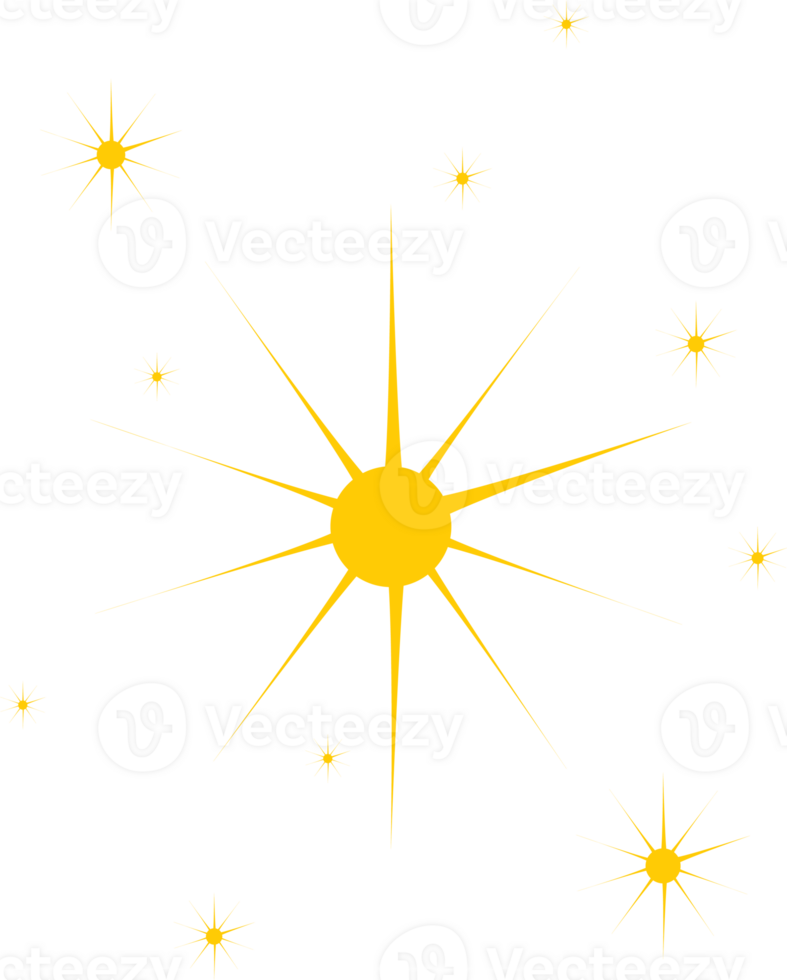 stars yellow glitter sparkling shining flat design for decoration 35975632 PNG