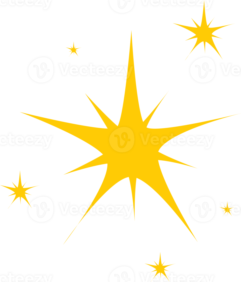 stars yellow glitter sparkling shining flat design for decoration 35975645 PNG
