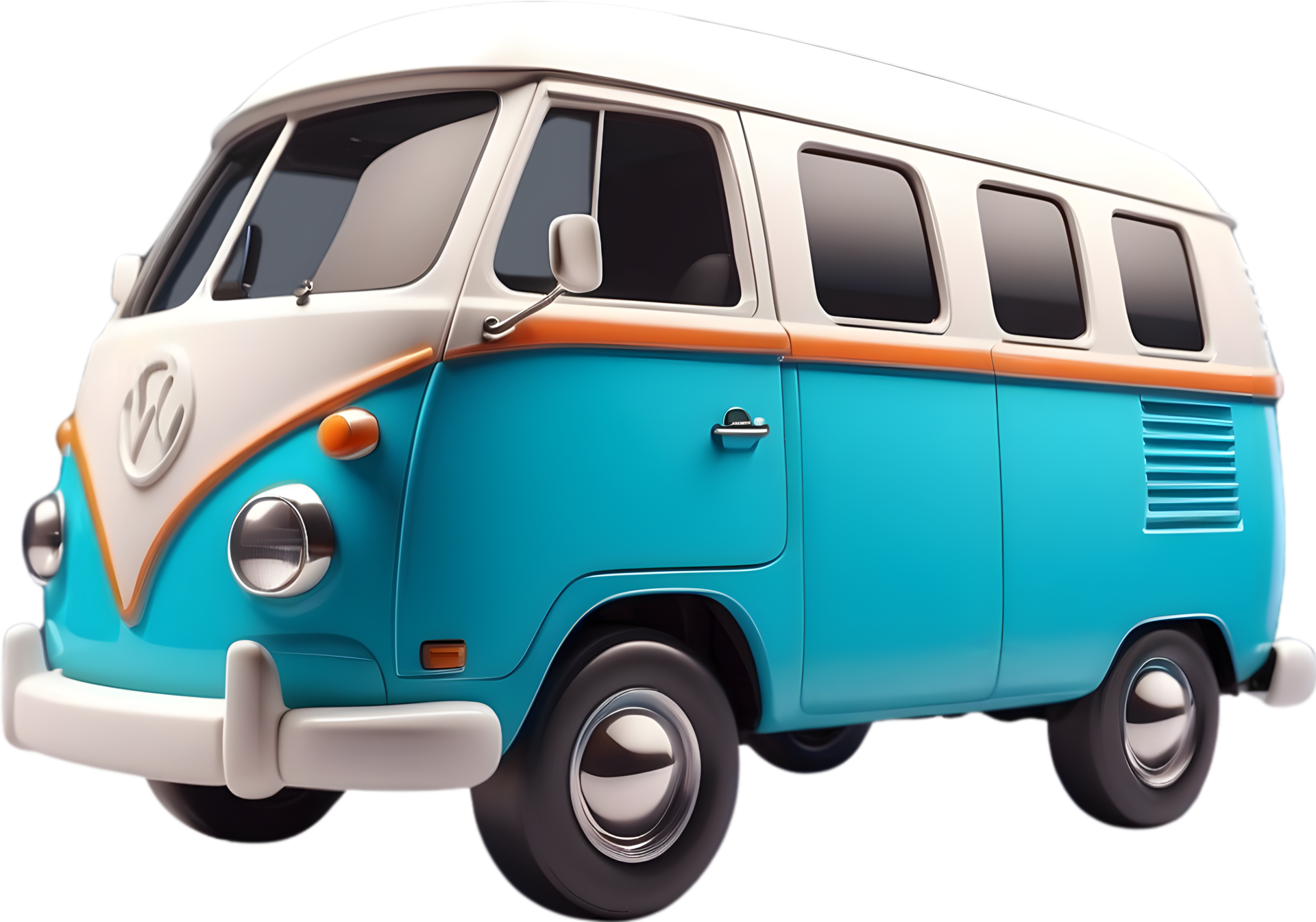 AI generated a cartoon van 35976525 PNG