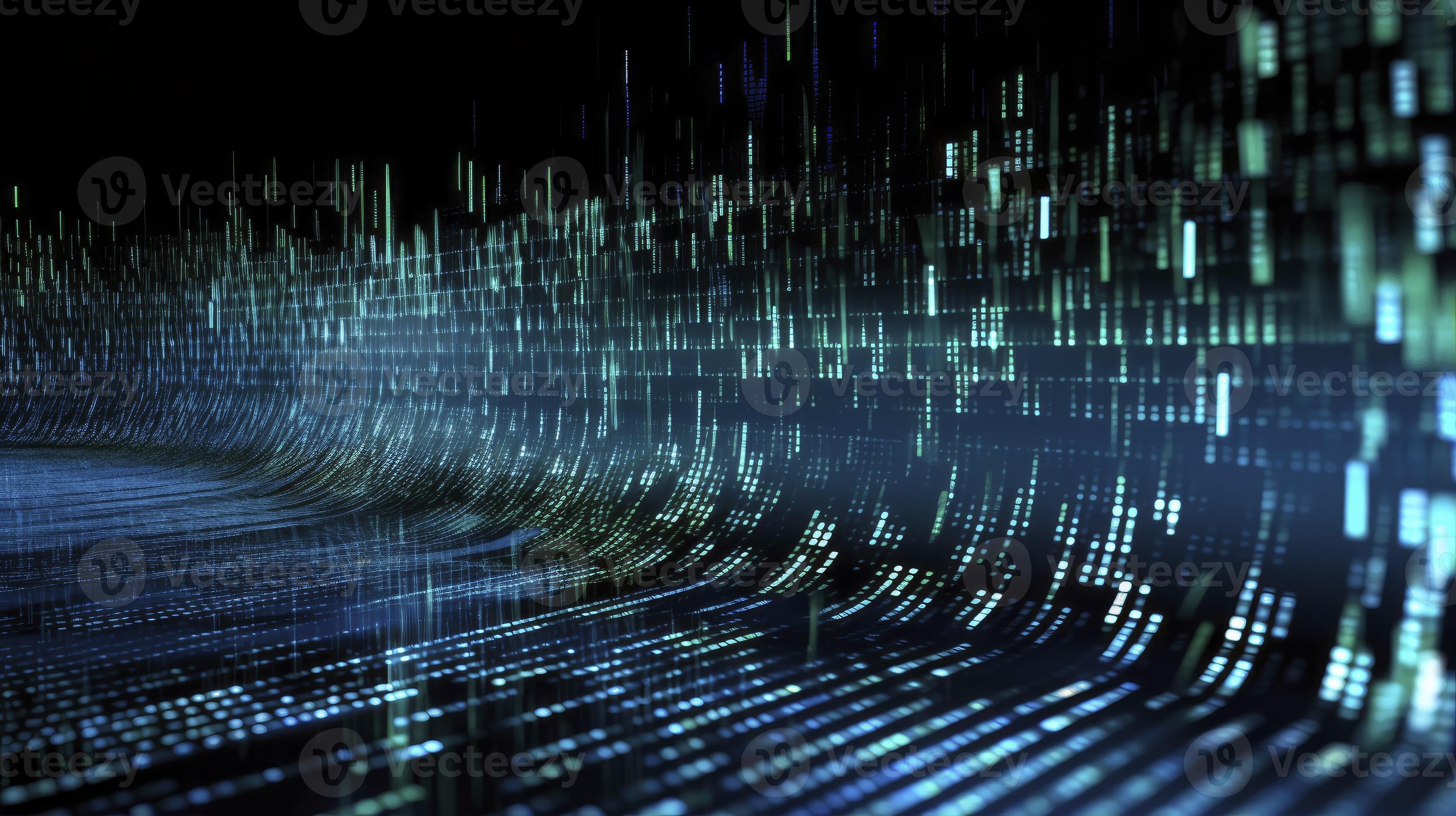 AI generated An abstract digital background with binary code and AI ...