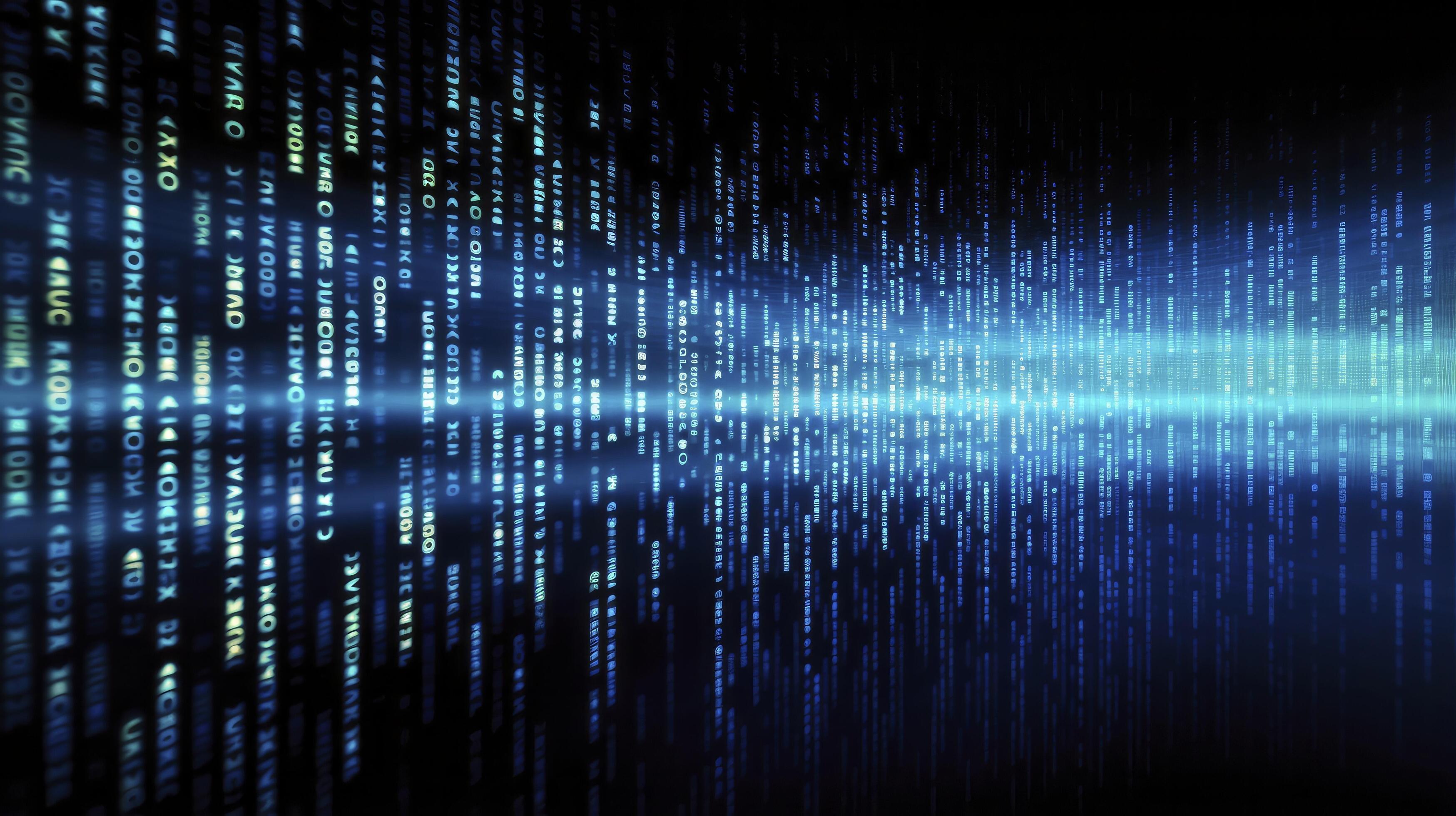 AI generated An abstract digital background with binary code and AI ...