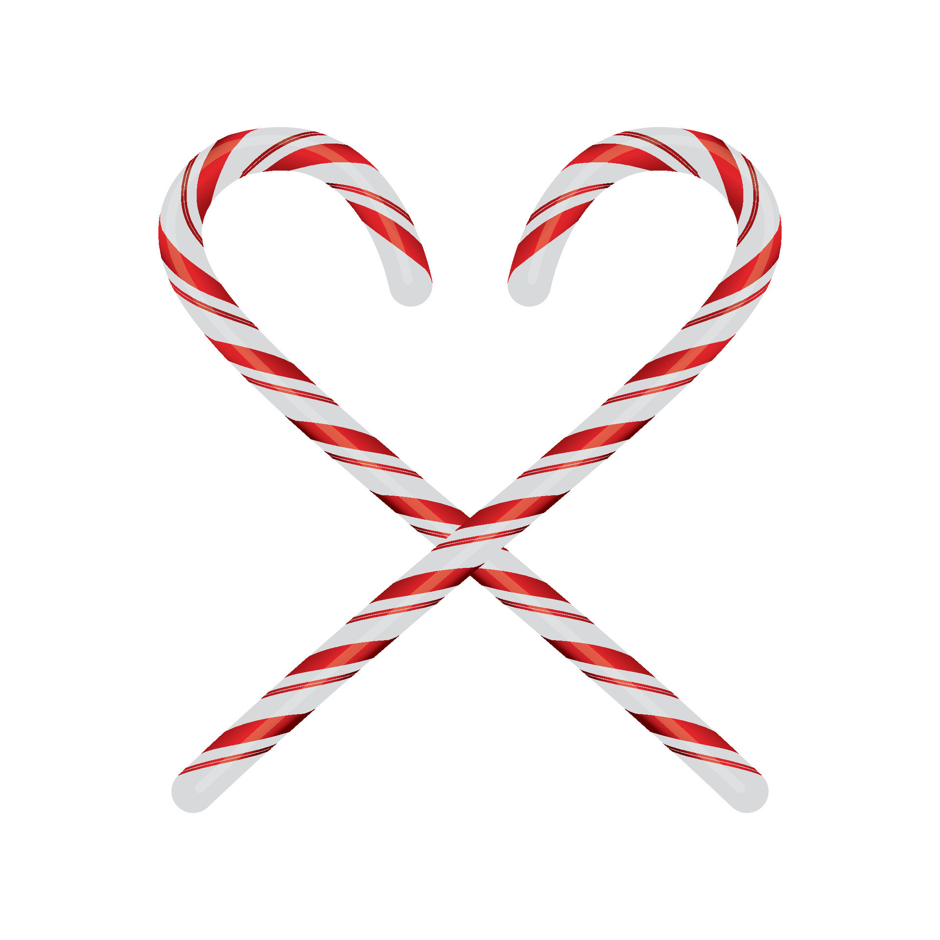 Christmas Candycanes Crossed and Isolated on White Illustration 35978933 Vector Art at Vecteezy
