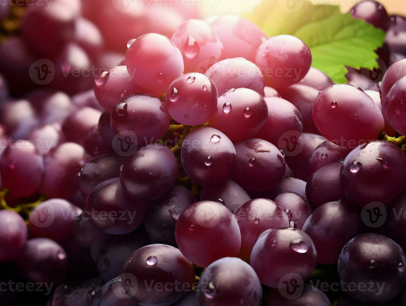 AI generated Lots of blue grapes with leaves. Fruits background. High quality. AI Generative ...