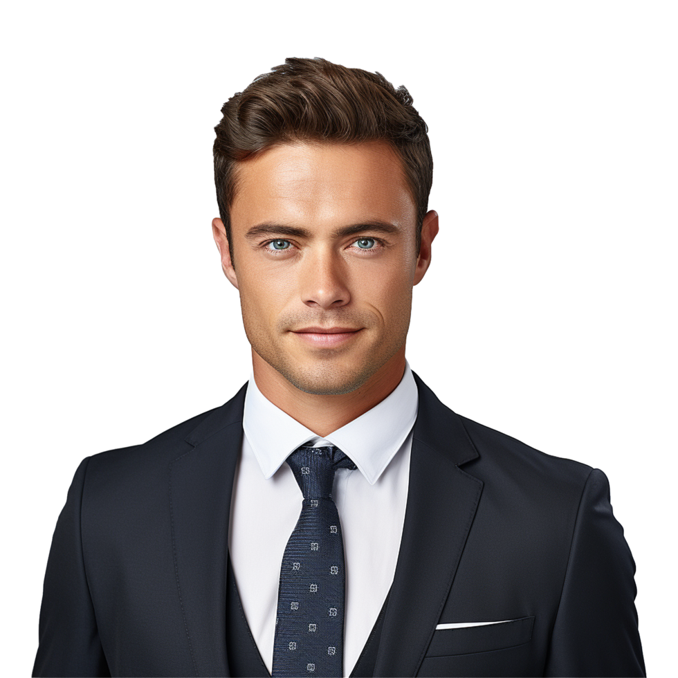 AI generated Young Businessman isolated on transparent background ...