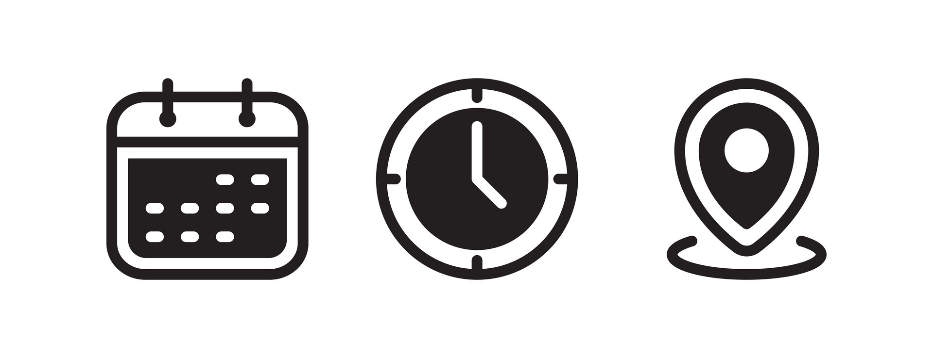 Time Date And Address Icon Vector Event Elements 35982636 Vector Art