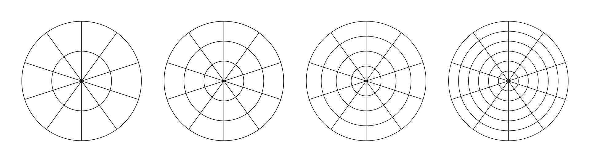 Wheel of life graph templates. Simple coaching tool for visualizing all ...