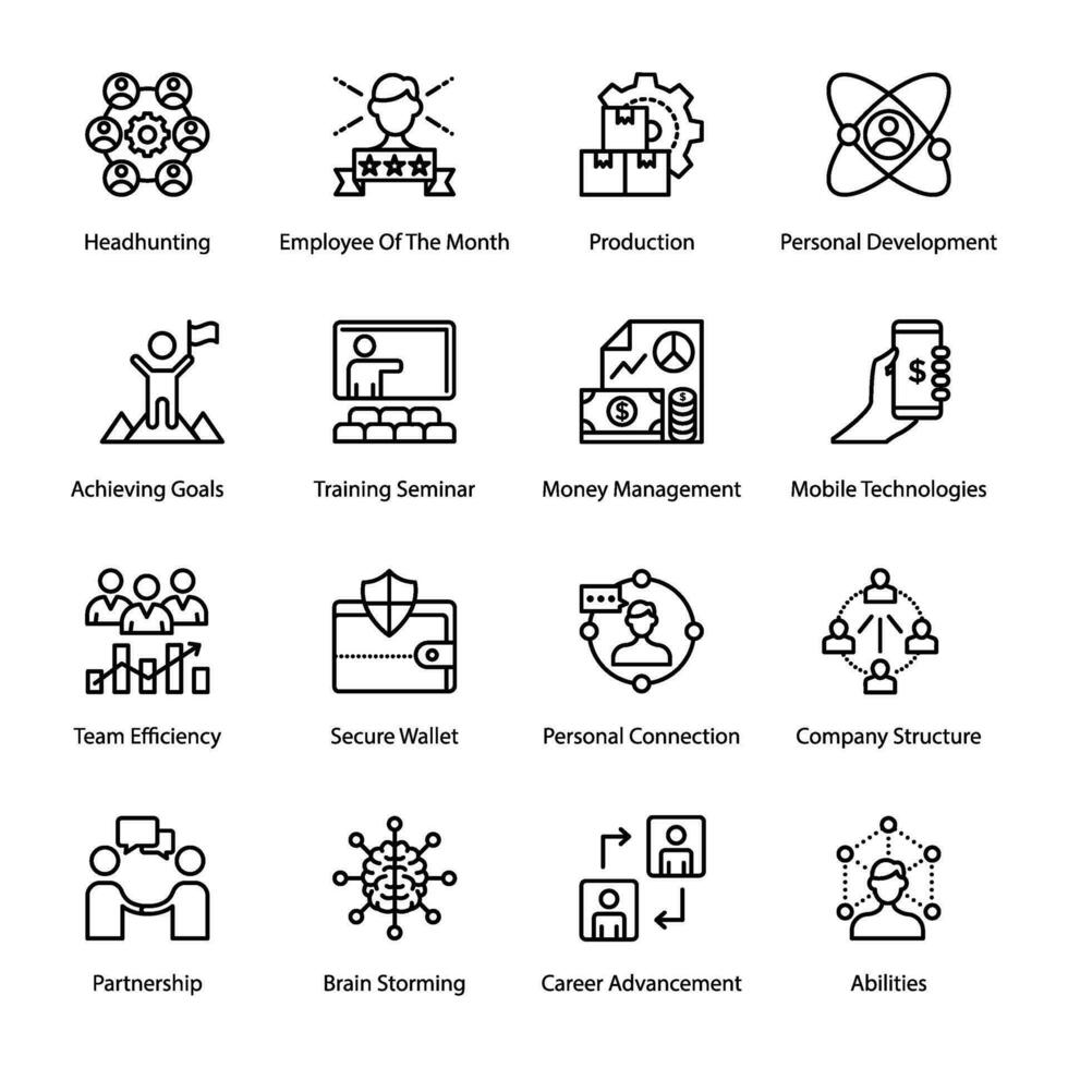 Business Network Vector Icons Pack 35985426 Vector Art At Vecteezy