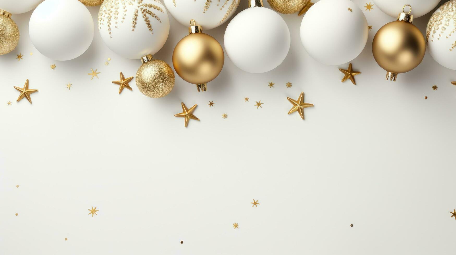 AI generated white and gold christmas holiday card, 35987256 Stock ...