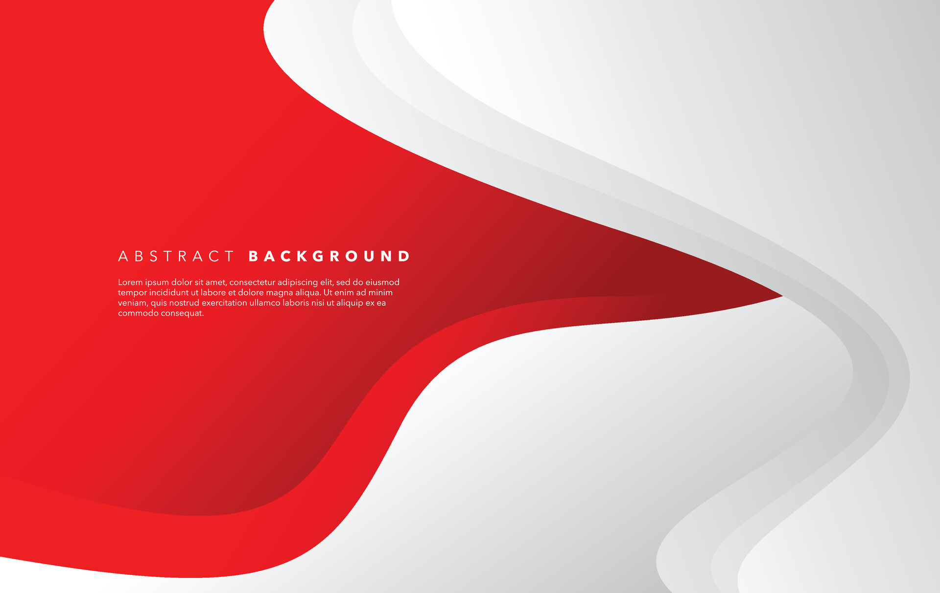 red and white modern abstract background design 35991350 Vector Art at ...