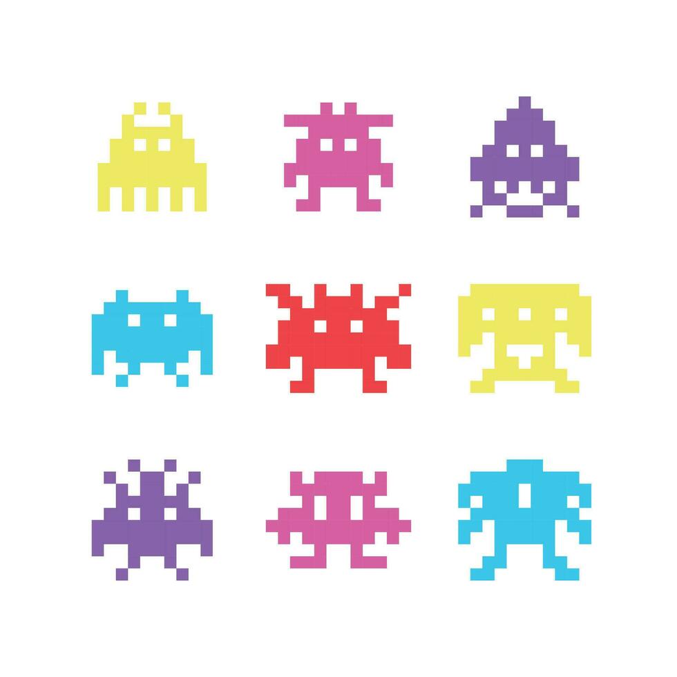 pixel art of the space invaders 35995442 Vector Art at Vecteezy pixel art of the space invaders 35995442 Vector Art at Vecteezy