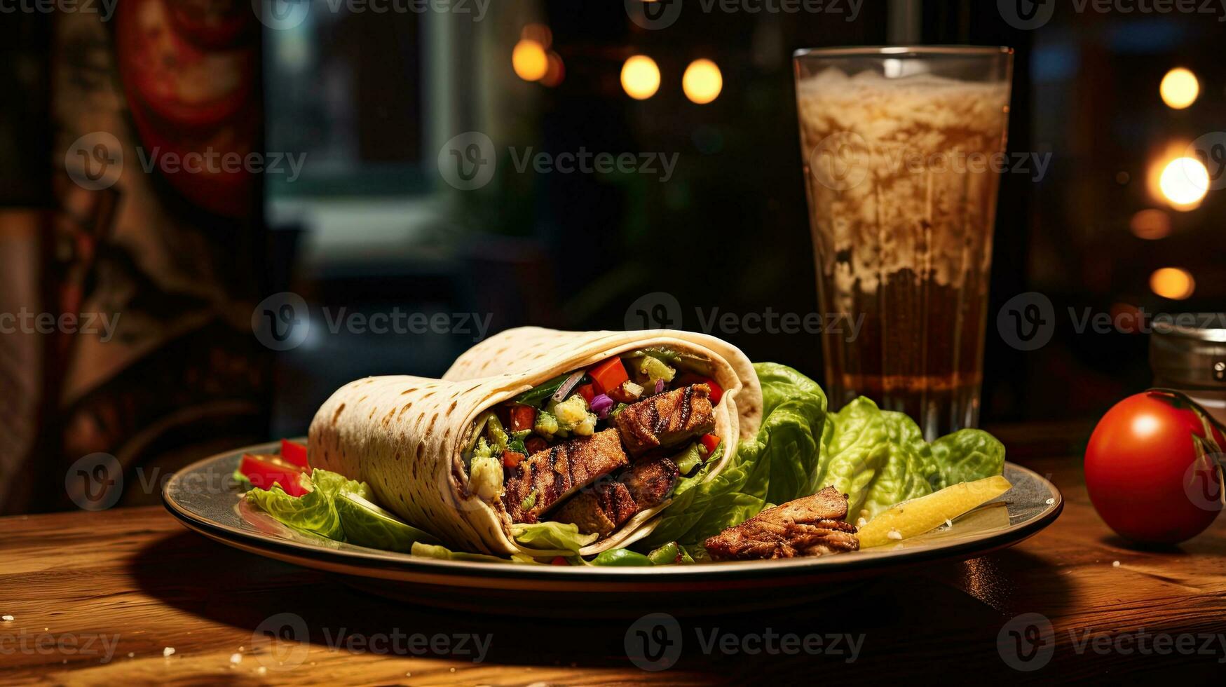 AI generated Fresh and tasty Doner kebab AI Generative 35996056 Stock ...