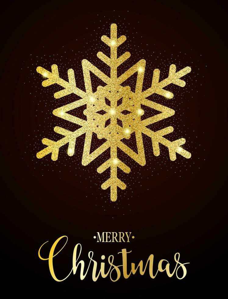 Merry Christmas gold glittering design 35997187 Vector Art at Vecteezy