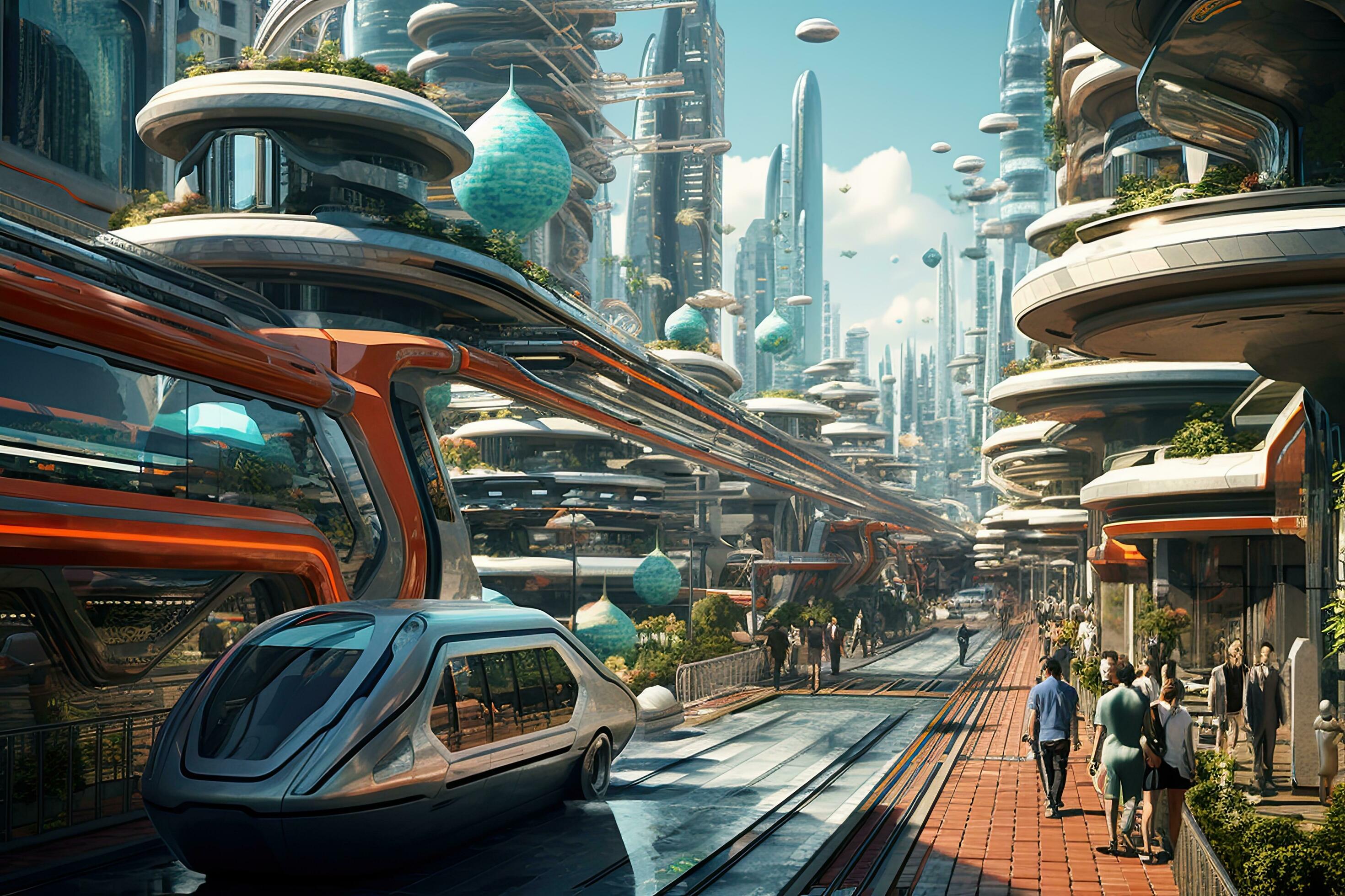 AI generated Dubai Metro as world's longest fully automated metro network 75 km, Dubai, UAE, AI ...