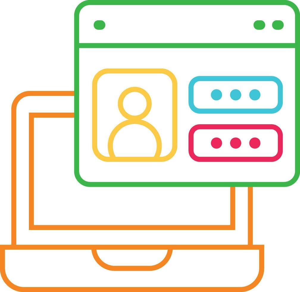 Account Registration Information Outline Vector Illustration 35998092