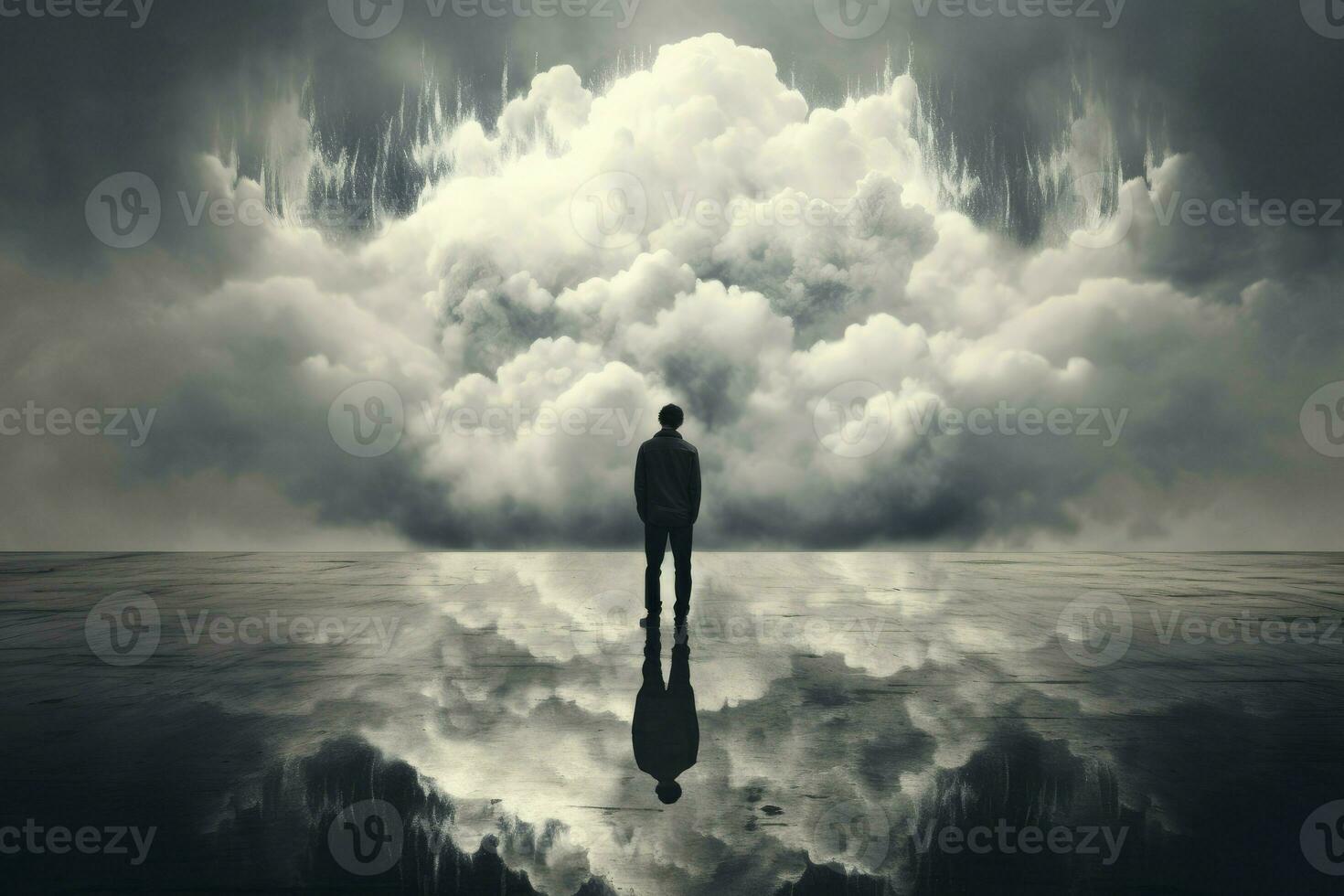 AI generated Isolating Man depression cloud. Generate Ai 35998426 Stock ... AI generated Isolating Man depression cloud. Generate Ai 35998426 Stock ...