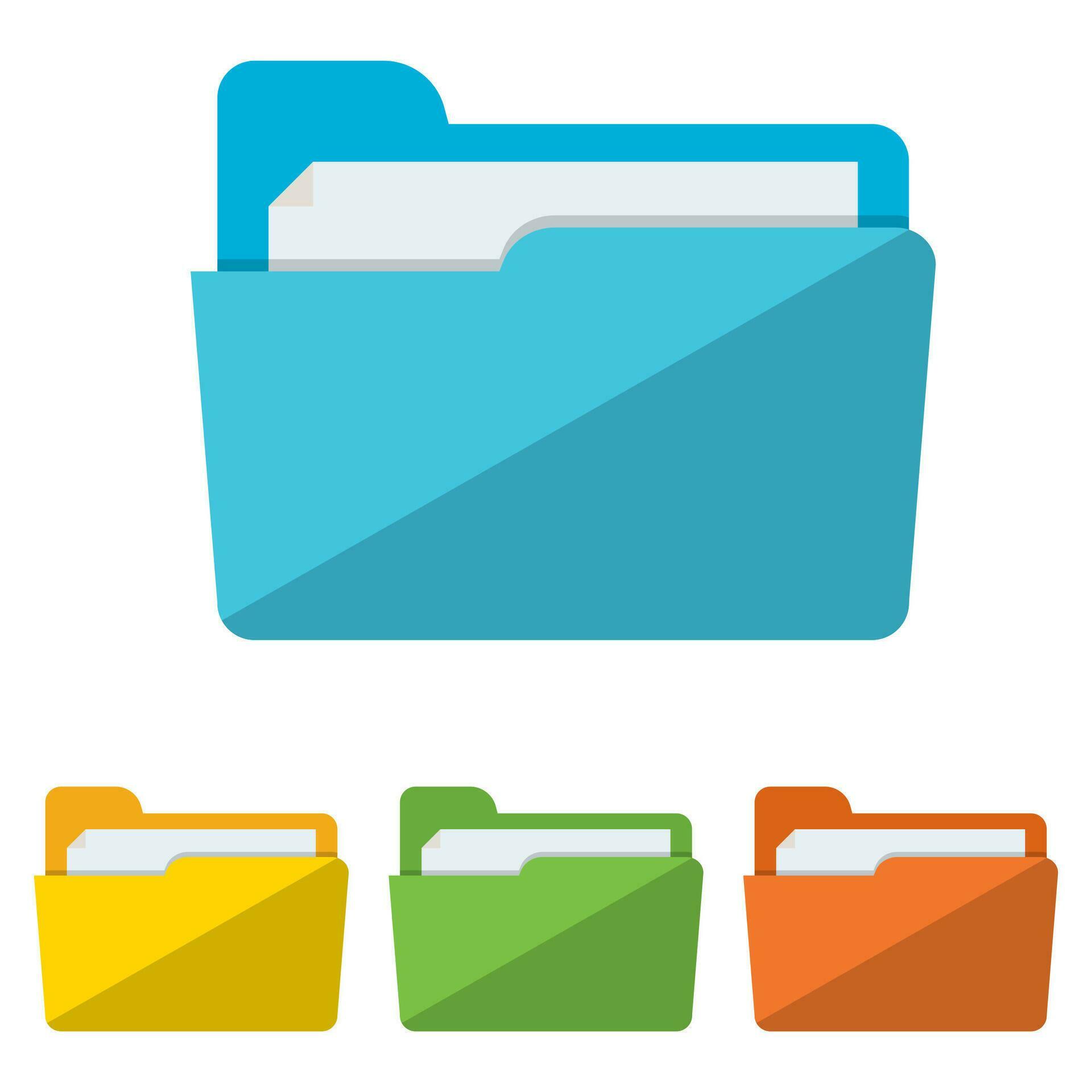 Collection of file folders icons 35999162 Vector Art at Vecteezy