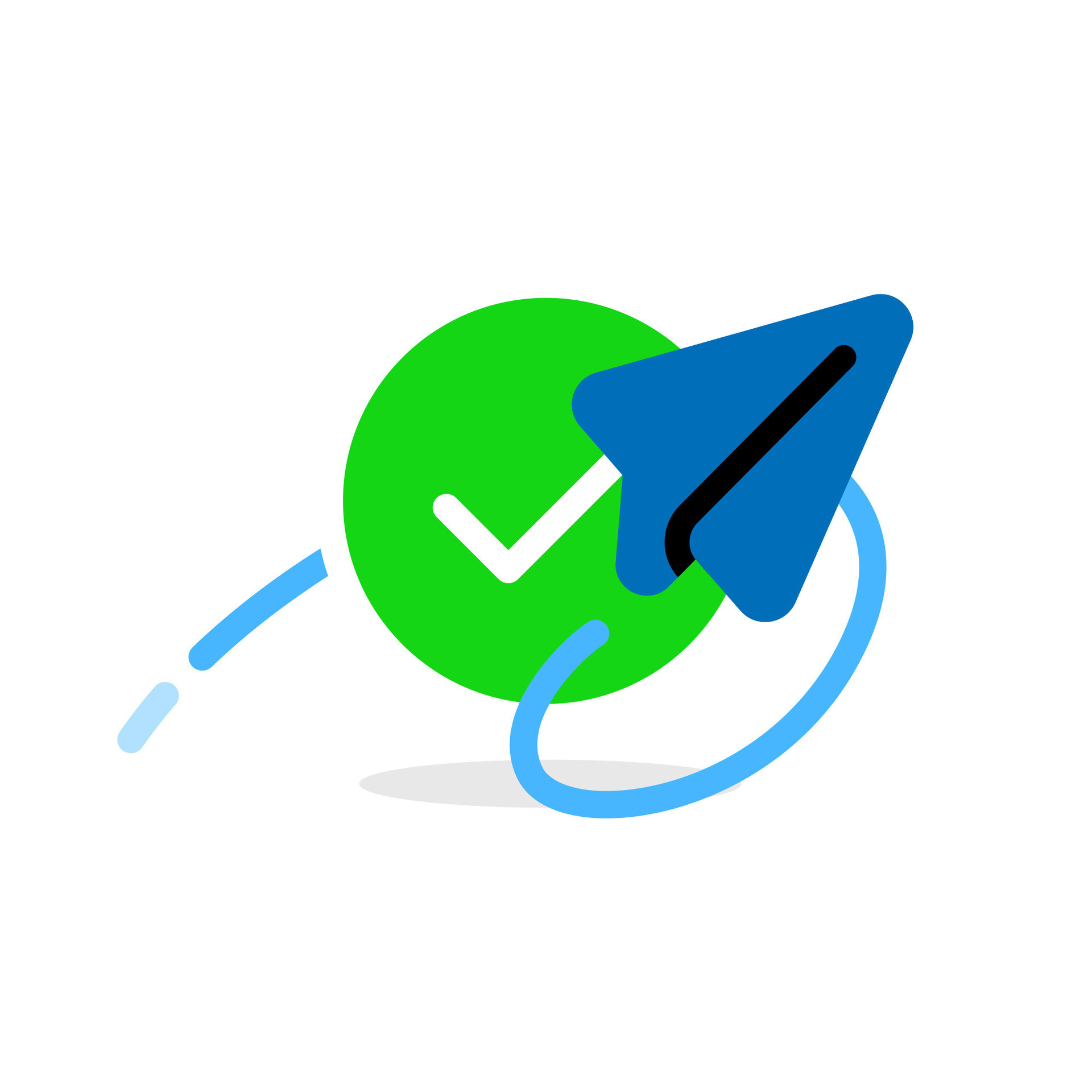 message sent successfully concept illustration flat design vector ...