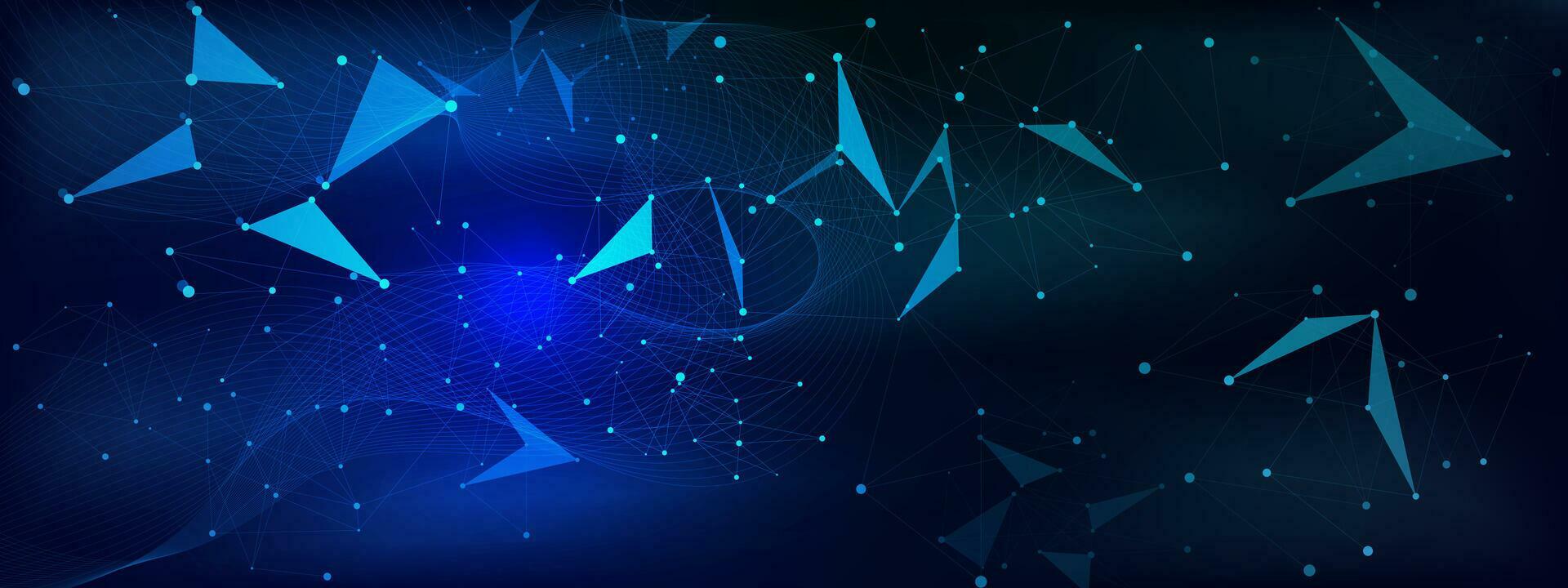 Abstract connecting points and lines or glowing plexus. Network connection, digital ...