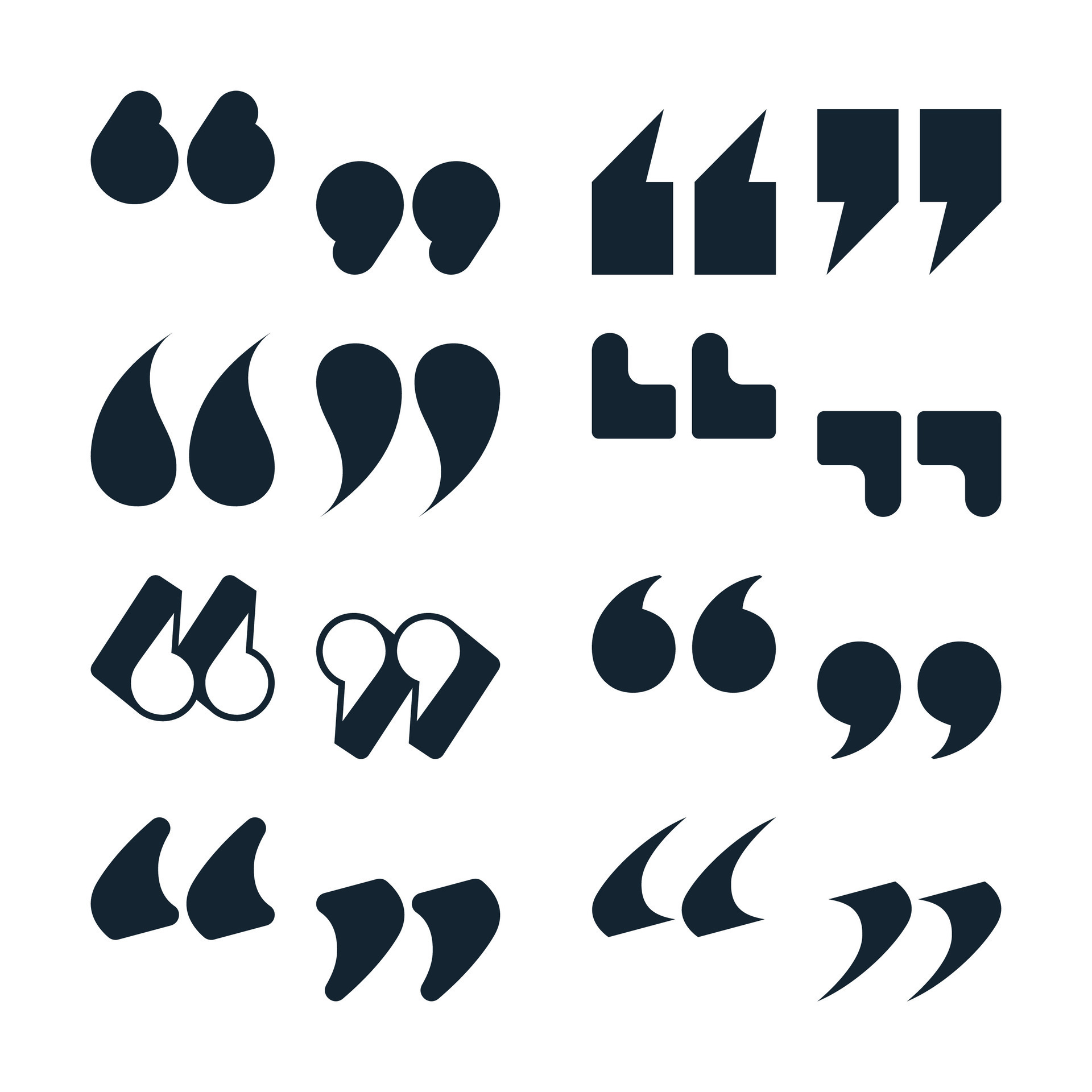 Quotation Mark, Set of Quotation Marks, Punctuation Marks 36002529 ...