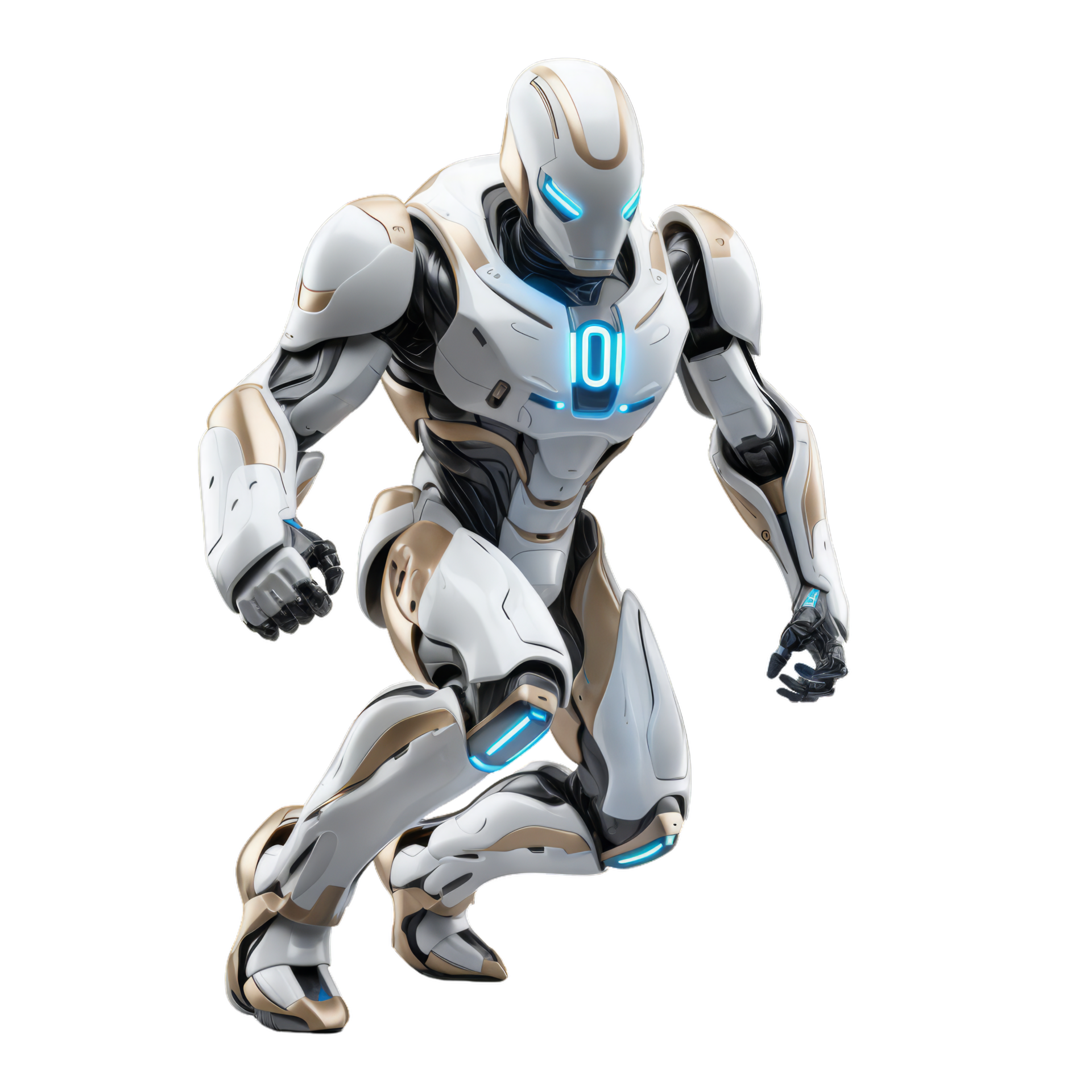AI generated 3D Render White Robot 36004327 PNG
