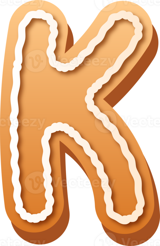 Alphabet Letter K Gingerbread Cookie 36004953 Png