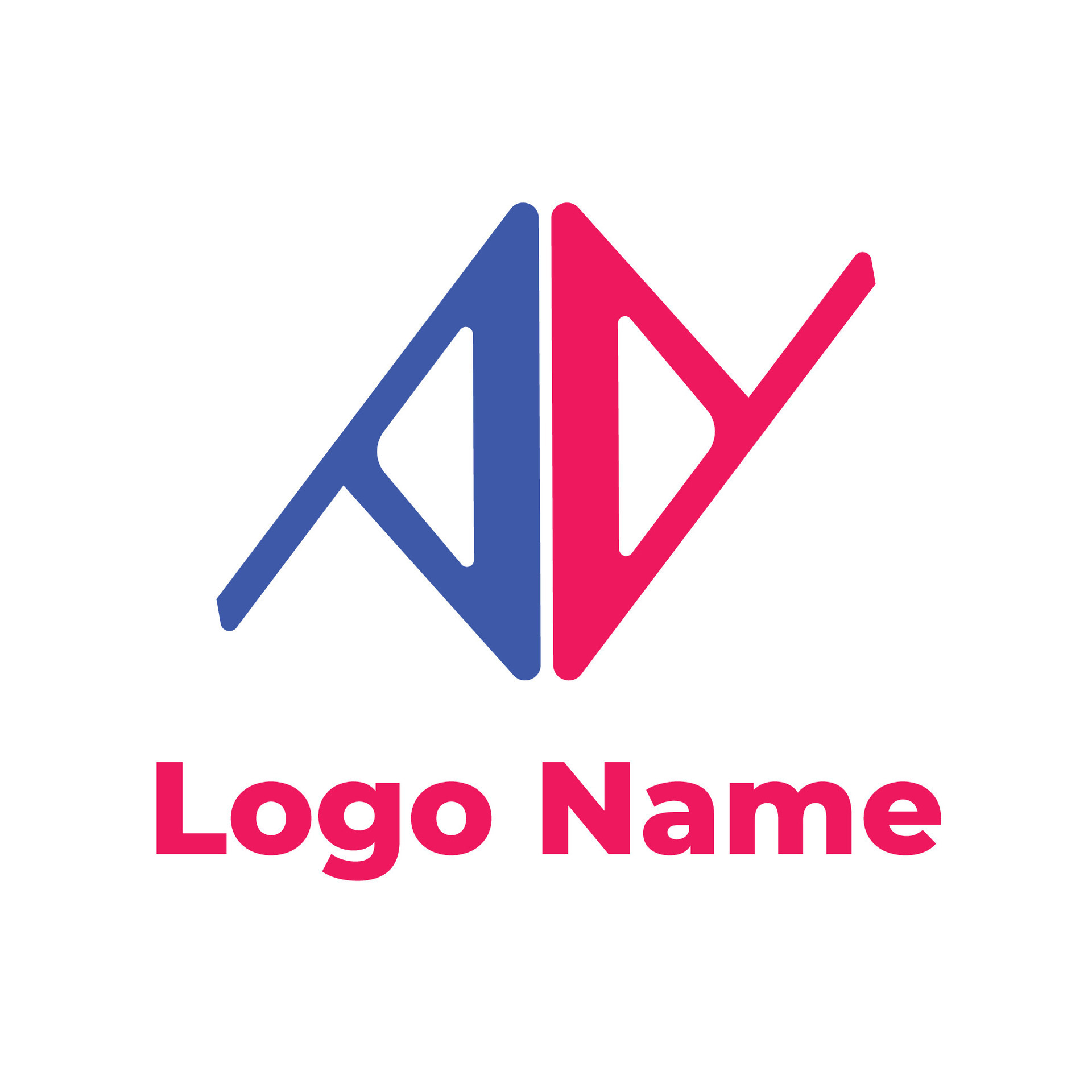 A Letter Logo Template Handwritten Double Aa Letters With A Creative Cut Double Aa A Letters