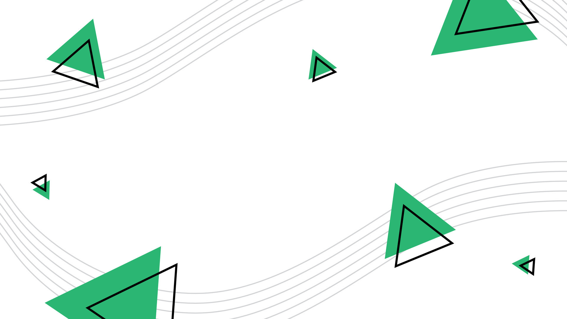 simple and minimalist abstract green triangle on white background ...