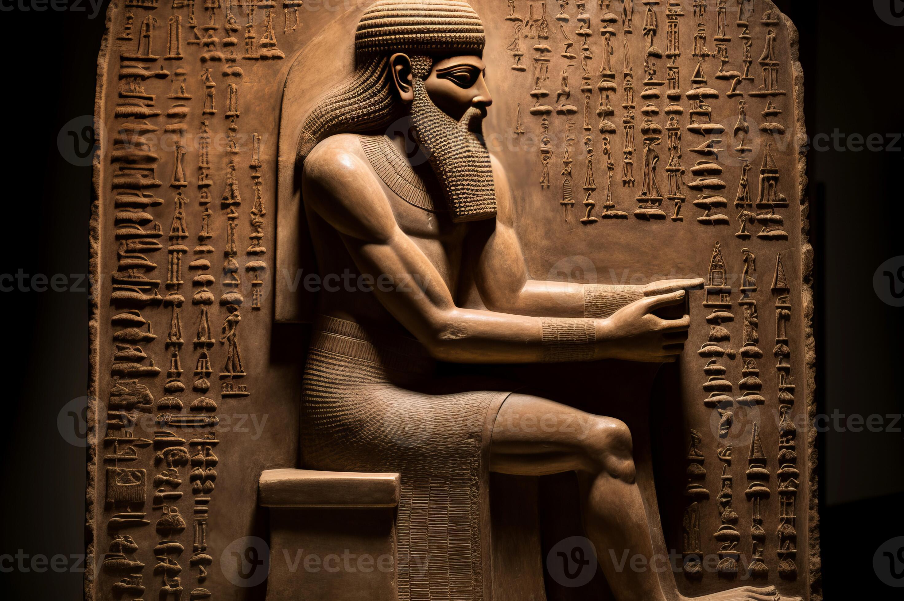 AI generated Sumerian archaic god sculpture. Generate ai 36006797 Stock Photo at Vecteezy