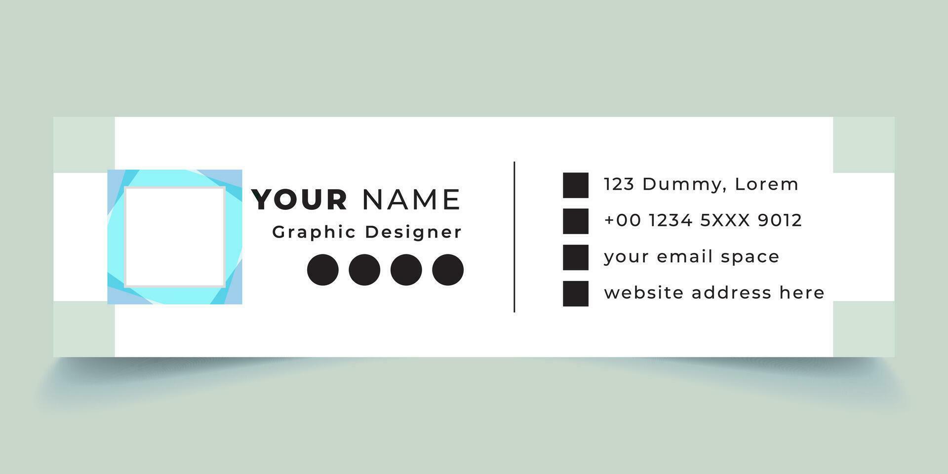 Colorful Email Signatures Template with an author place Vector Design ...