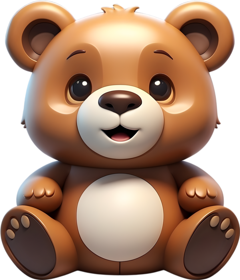 Ai Gerado Uma Desenho Animado Urso 36009334 Png
