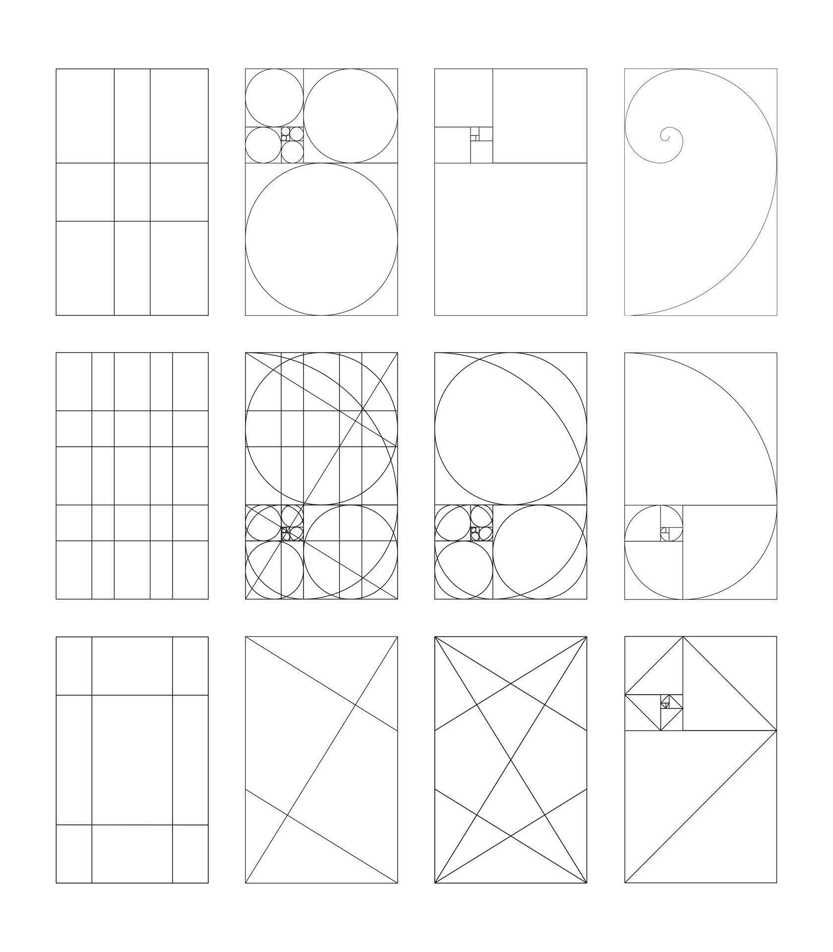 Set Of Golden Ratio Template Method Golden Section Fibonacci Array