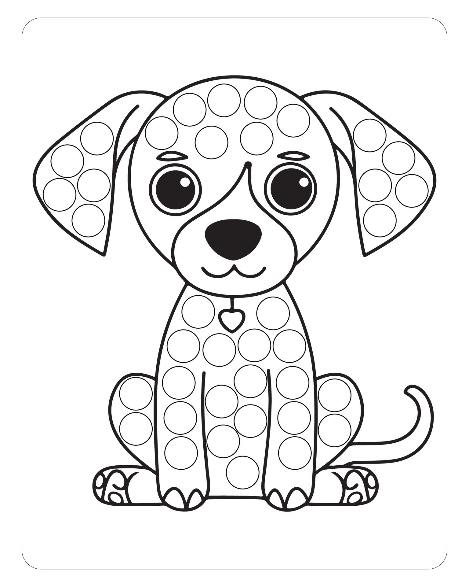 Dog Dot Marker for Coloring Pages 36009727 Vector Art at Vecteezy