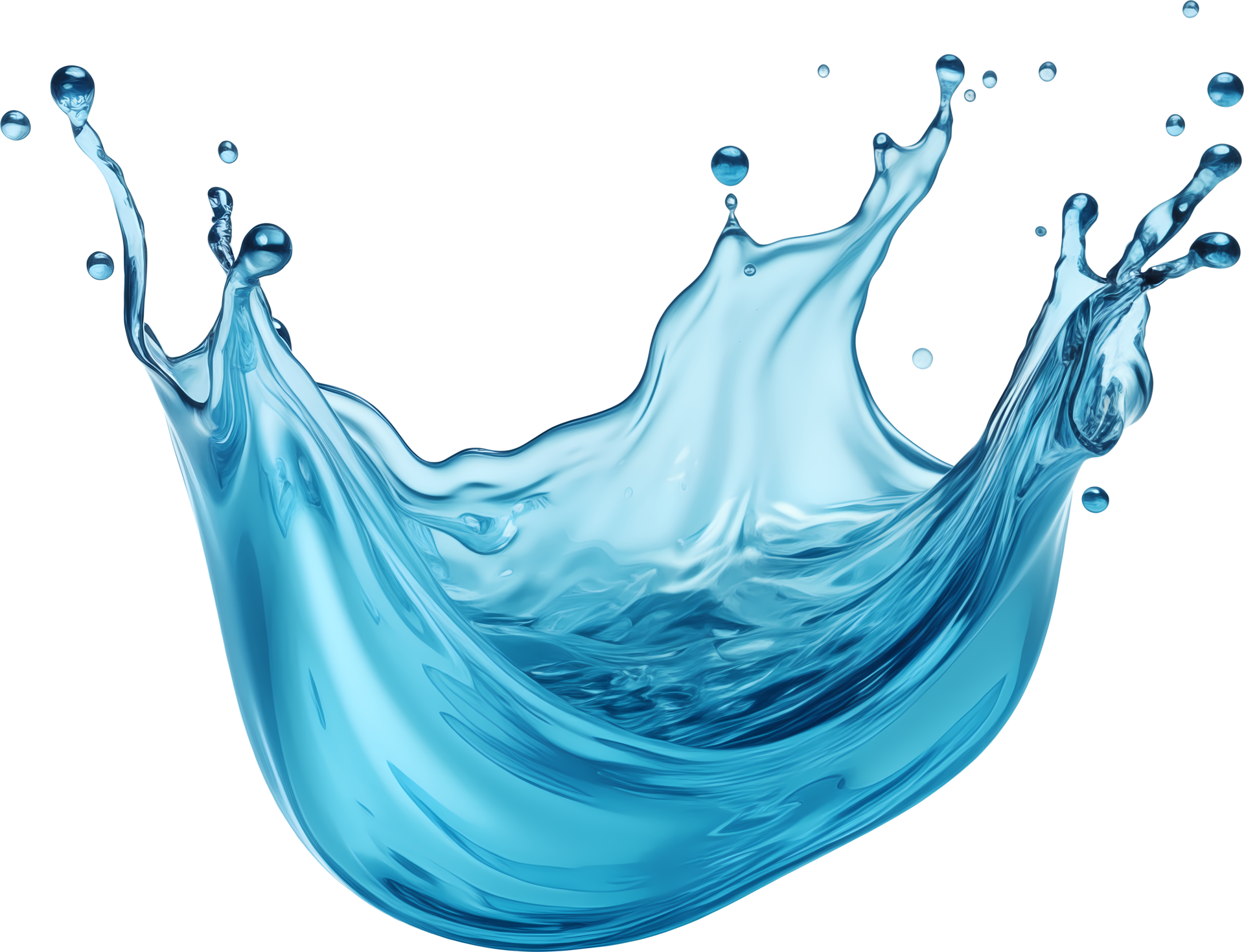 AI generated Realistic water splash isolated transparency background. 36009970 PNG