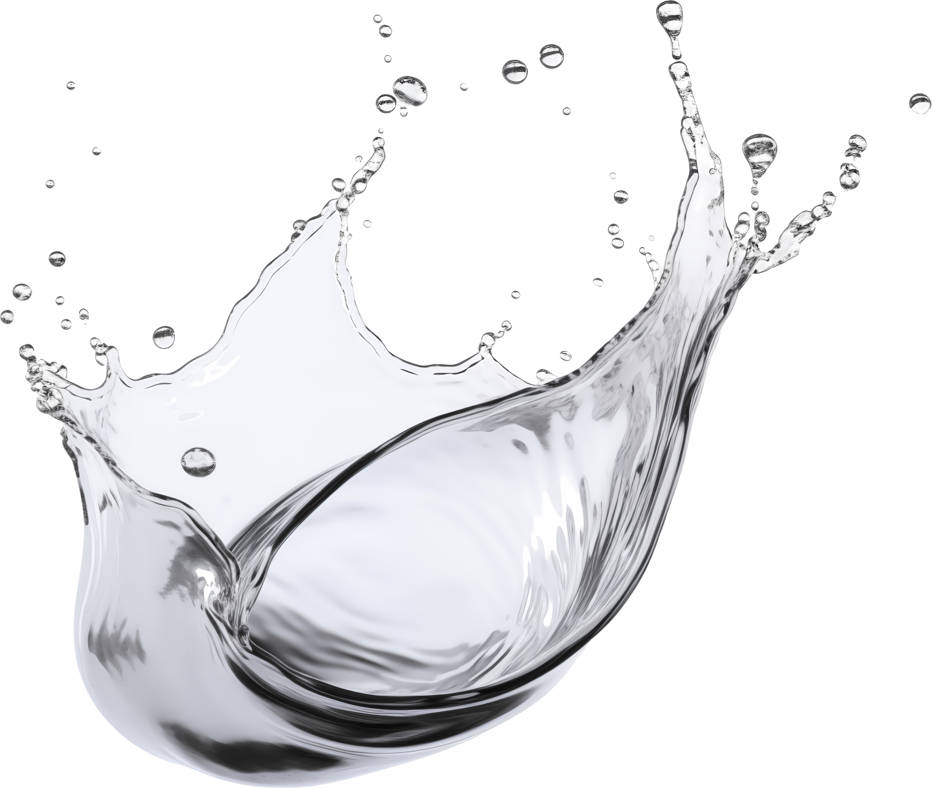 AI generated Realistic water splash isolated transparency background. 36009972 PNG