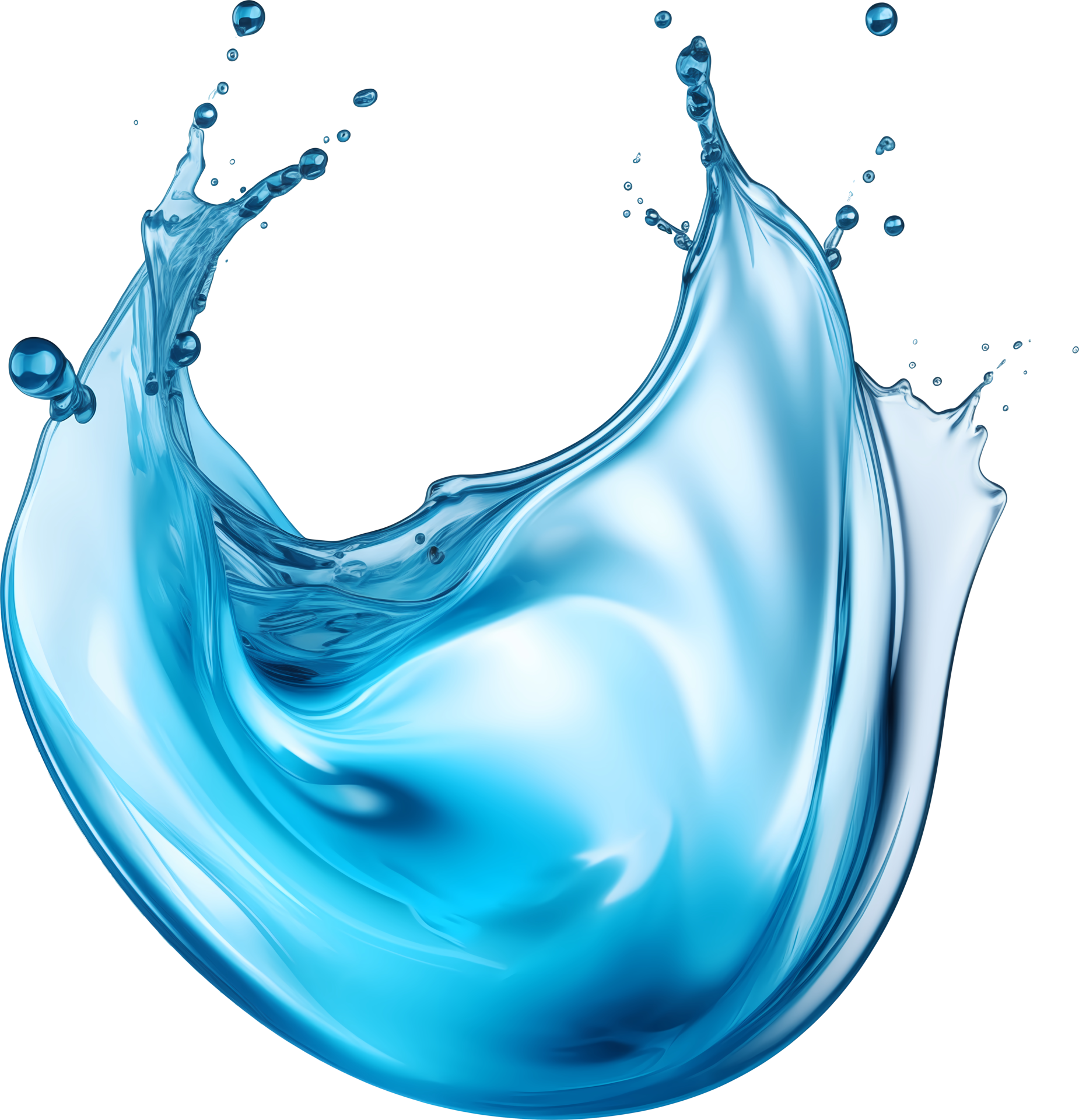 AI generated Realistic water splash isolated transparency background. 36009981 PNG