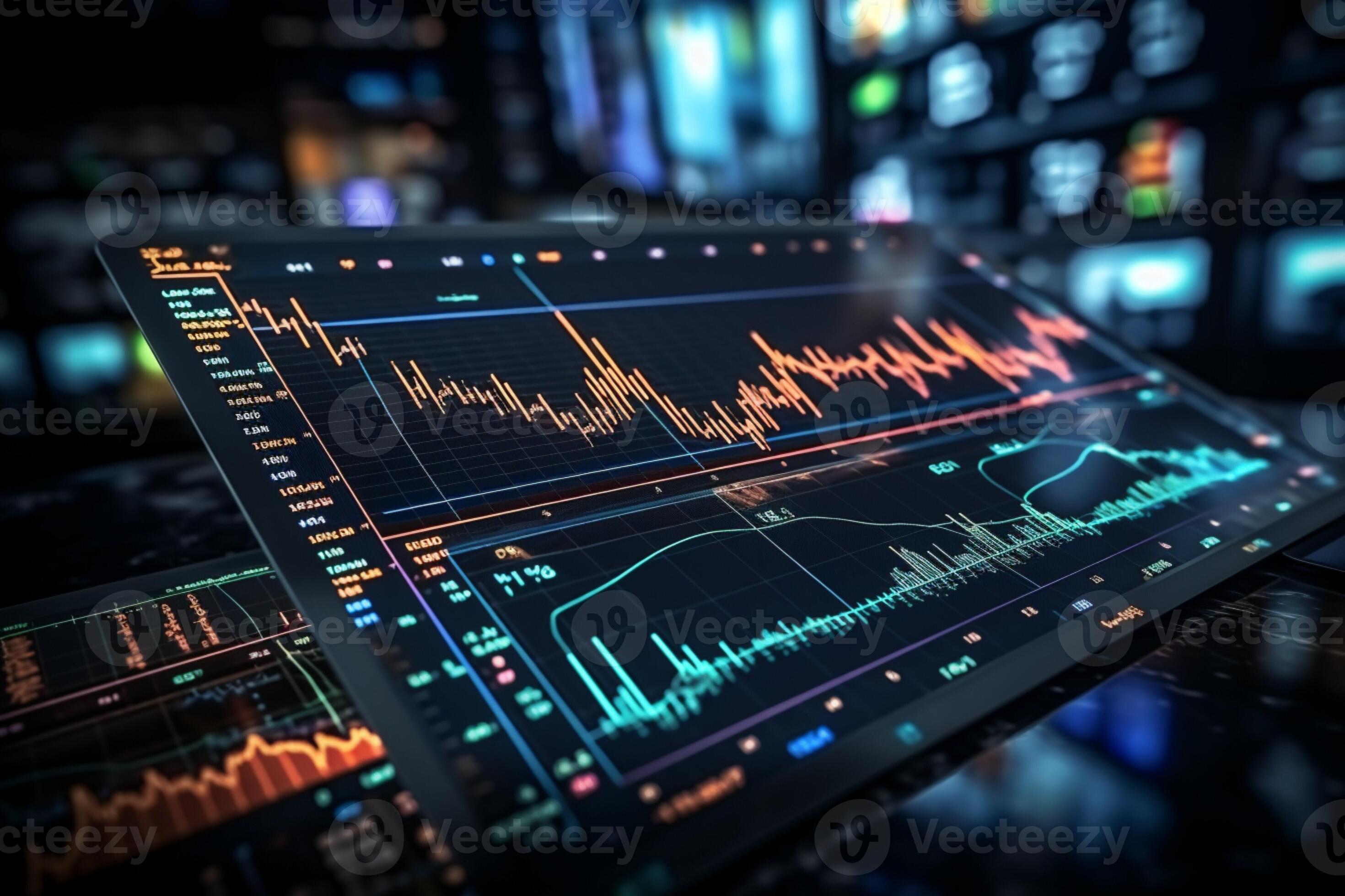 AI generated Market dynamics Graph with sell and buy indicators ... AI generated Market dynamics Graph with sell and buy indicators ...