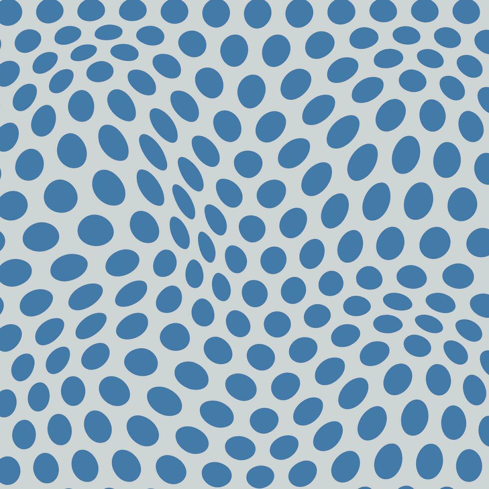Modern Simple Abstract Seamlees Blueberry Color Polka Dot Circle Wavy Distort Pattern Art On