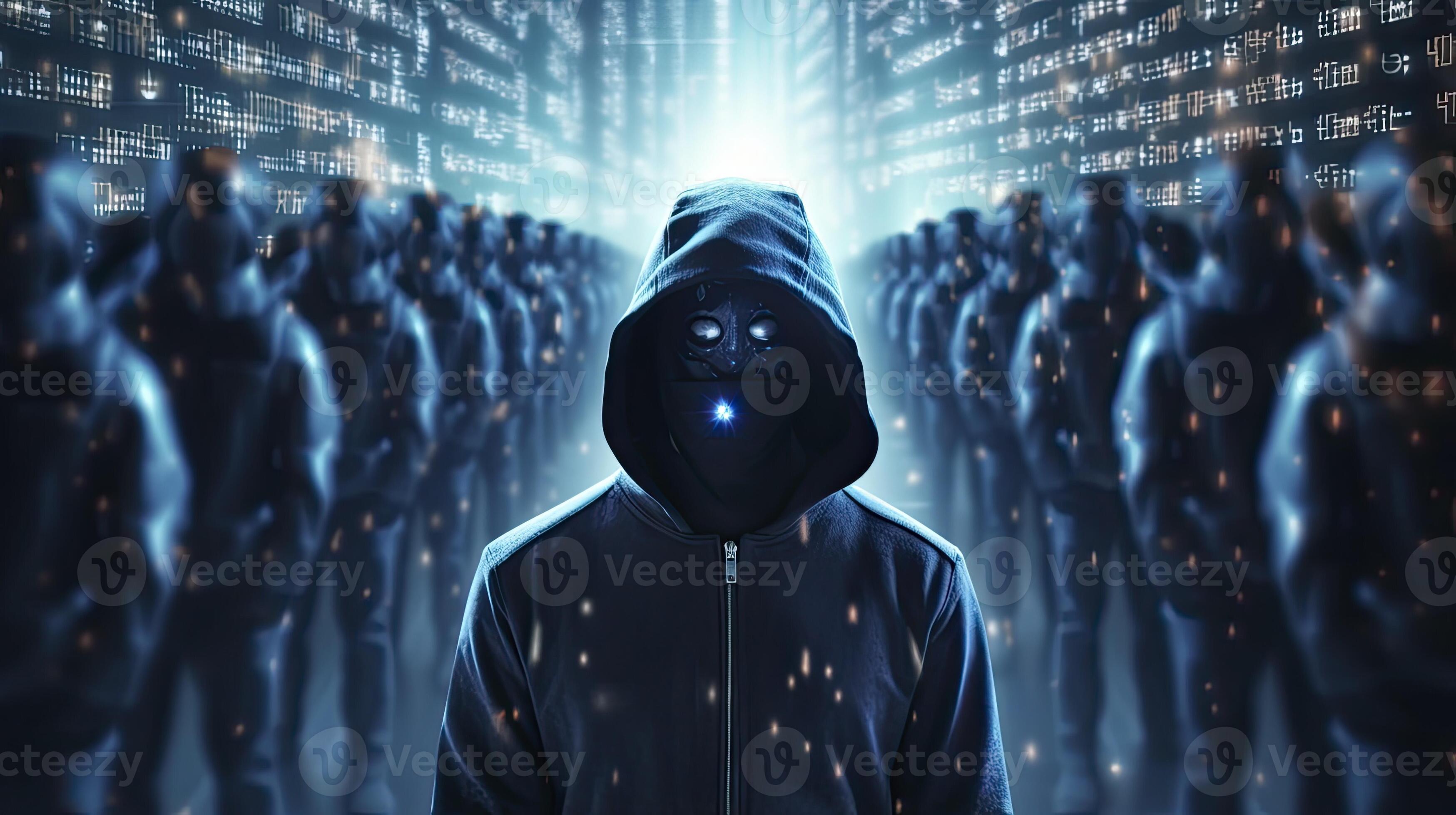 AI generated Unveiling the Anonymous Hacker. Digital Intrigue ...