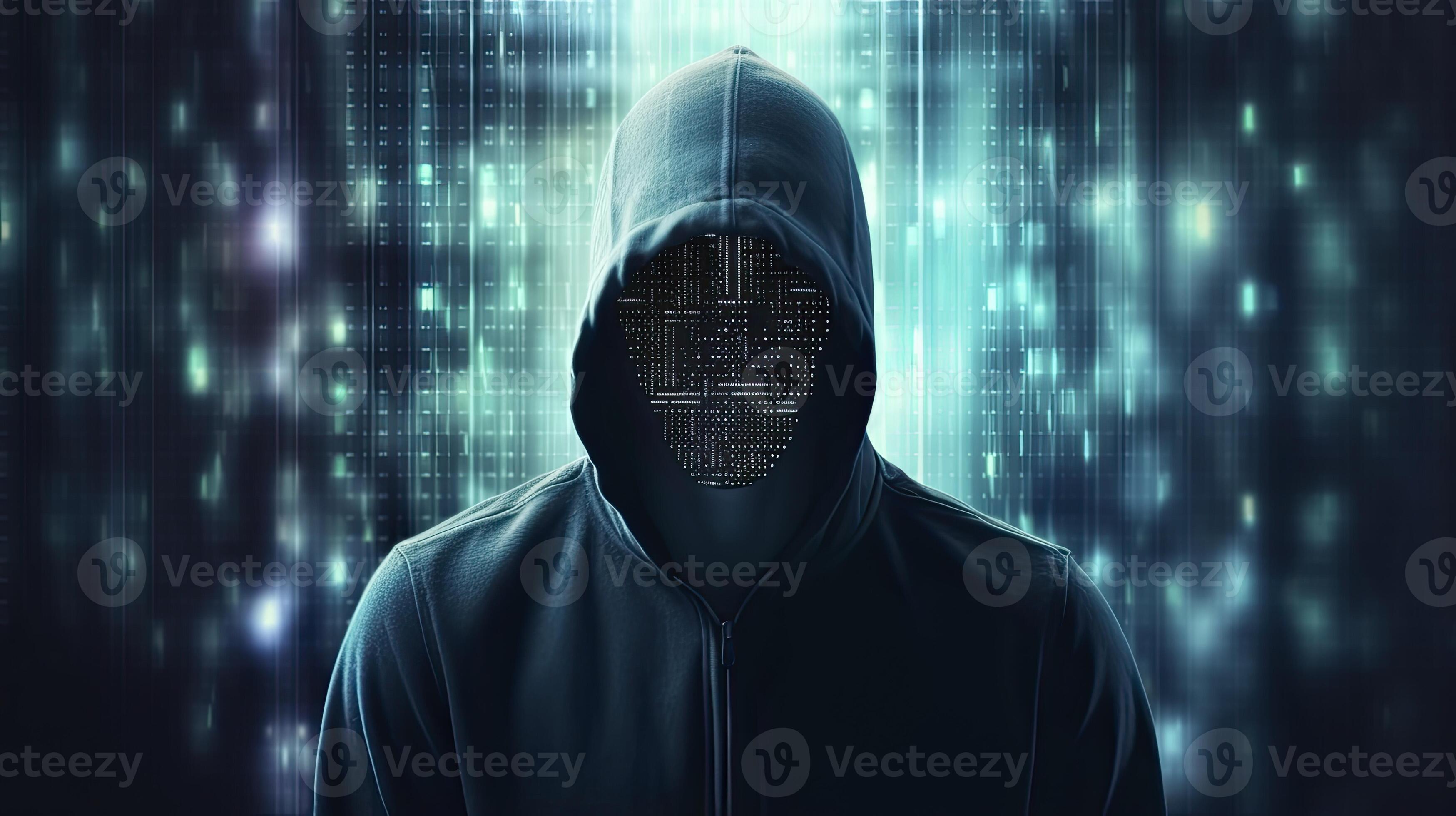 Ai Generated Binary Intrigue Anonymous Robotic Hacker Concept Of Hacking Ai Generated