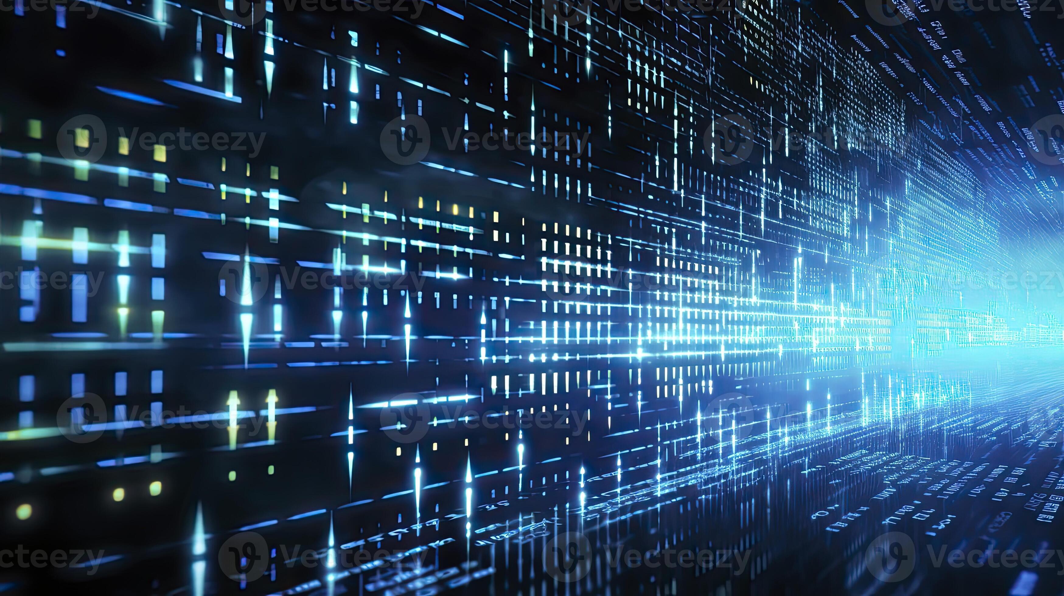 AI generated An abstract digital background with binary code and AI ...