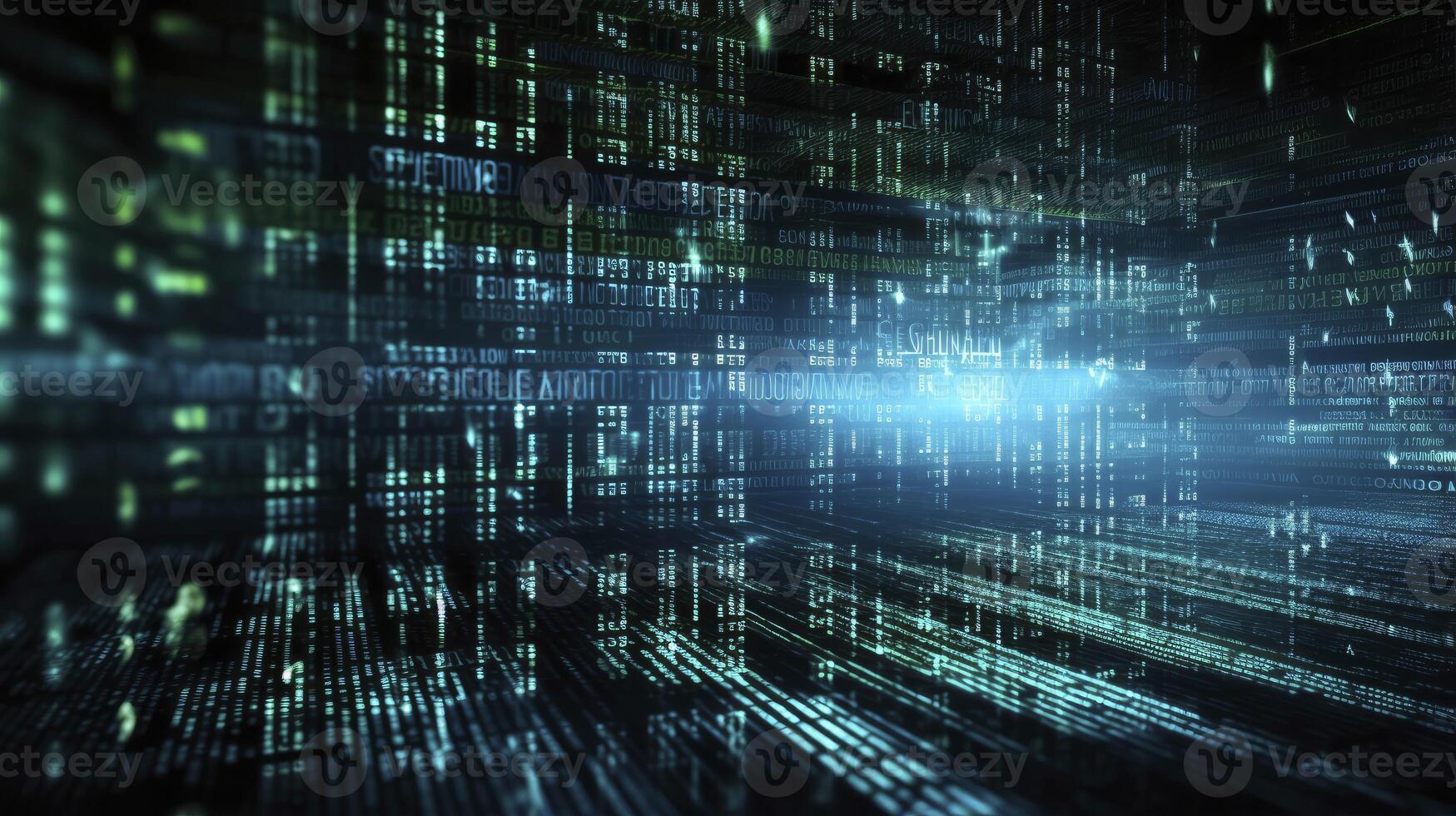 AI generated An abstract digital background with binary code and AI ...