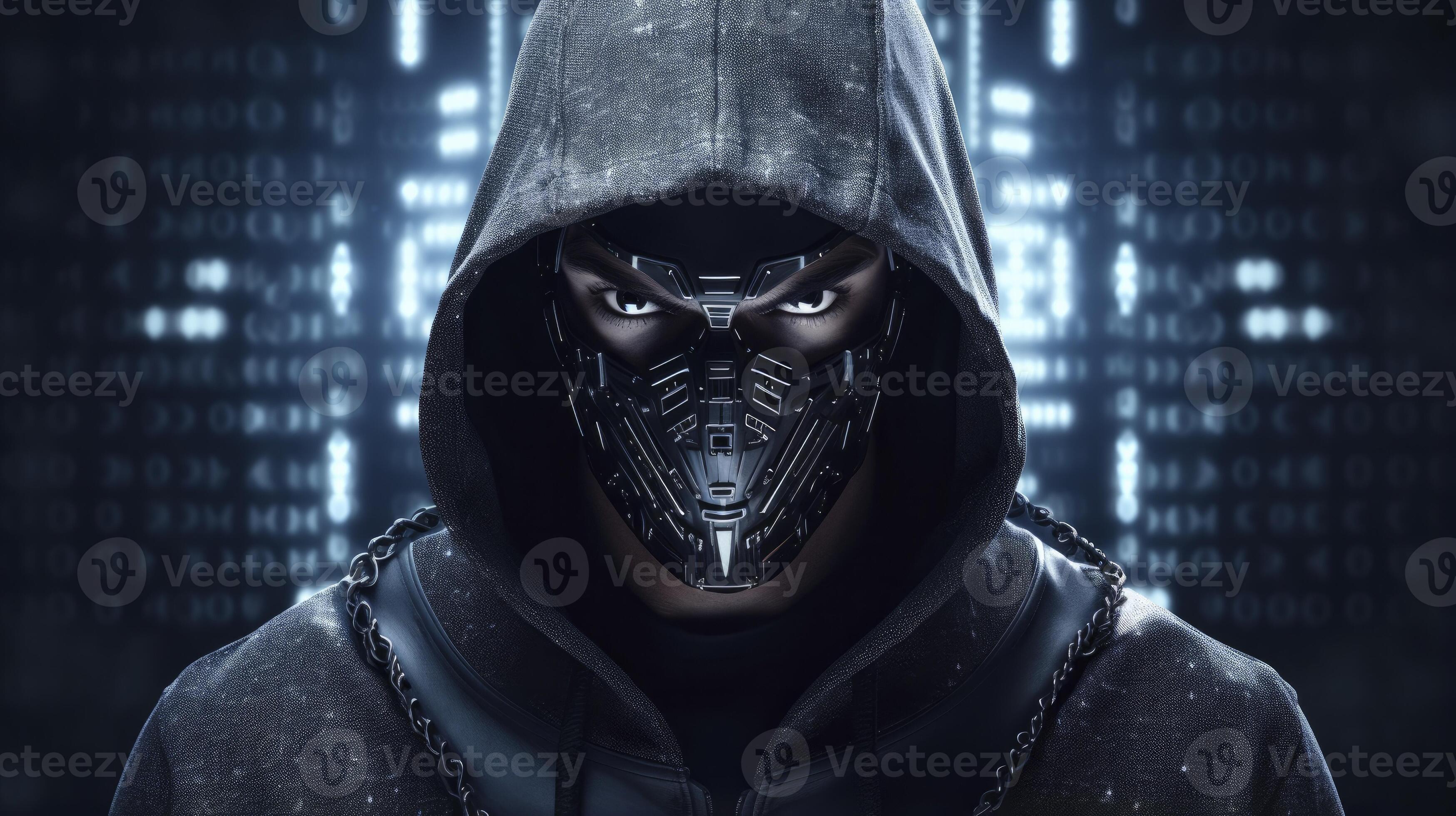 Ai Generated Binary Intrigue Anonymous Robotic Hacker Concept Of Hacking Ai Generated